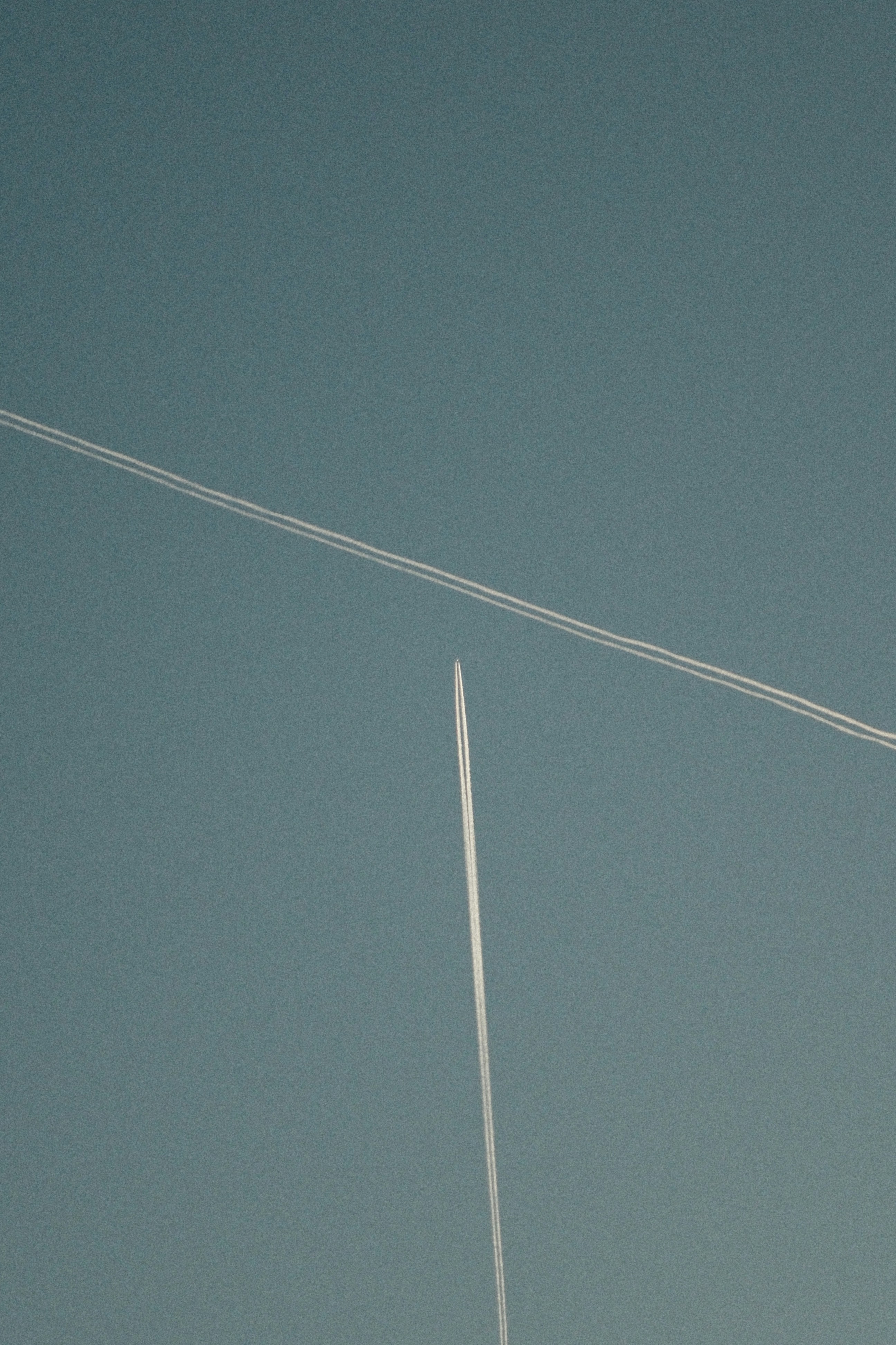 Jetliner Shadow: A Flight Corridor Across a Quiet Sky