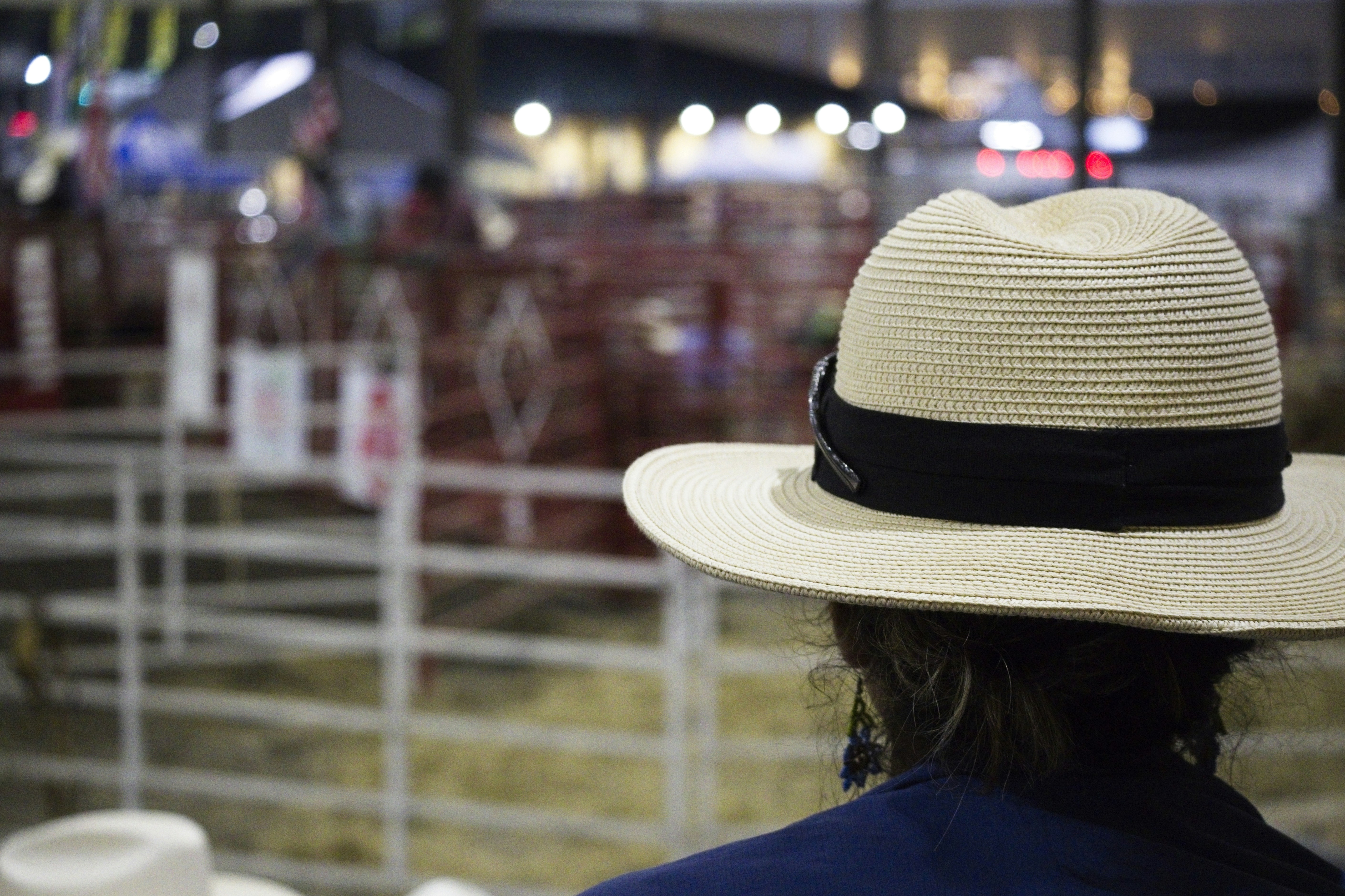 Backstage Hat: Quiet Focus at the Roping Arena