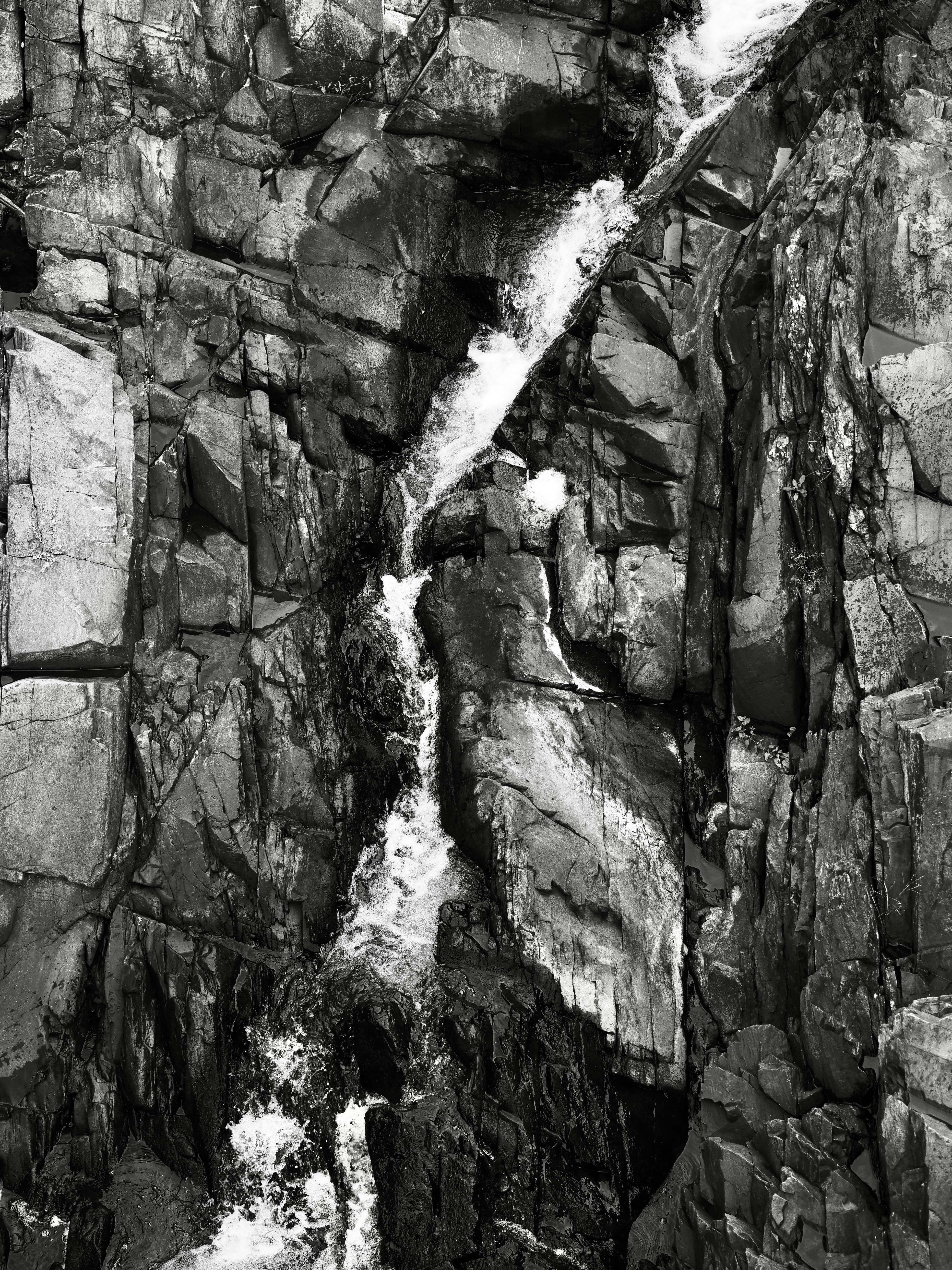 Rugged Cascade Through Fragmented Bedrock