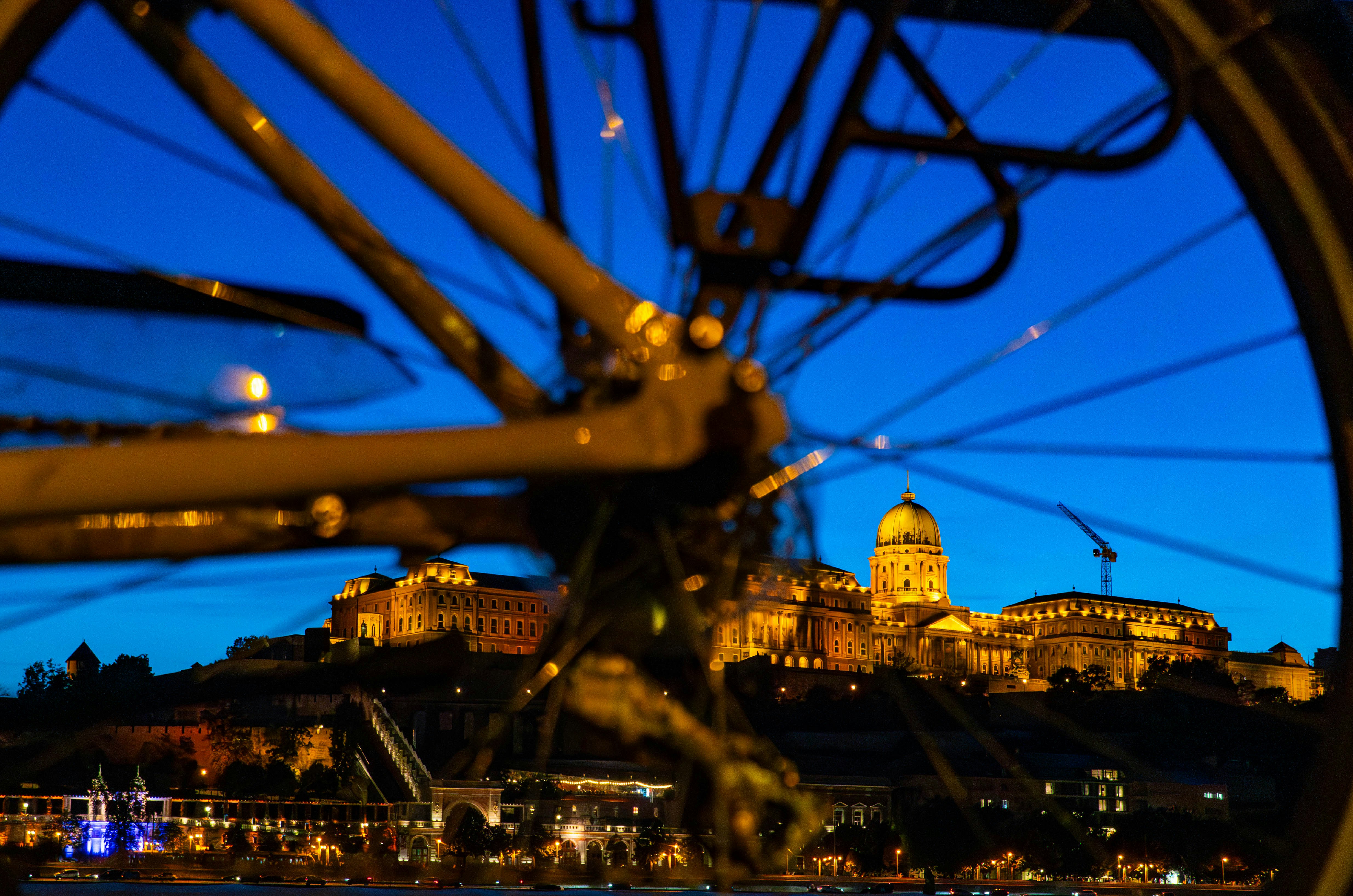 Golden Hill Fortress Framed by a Bicycle Spoke