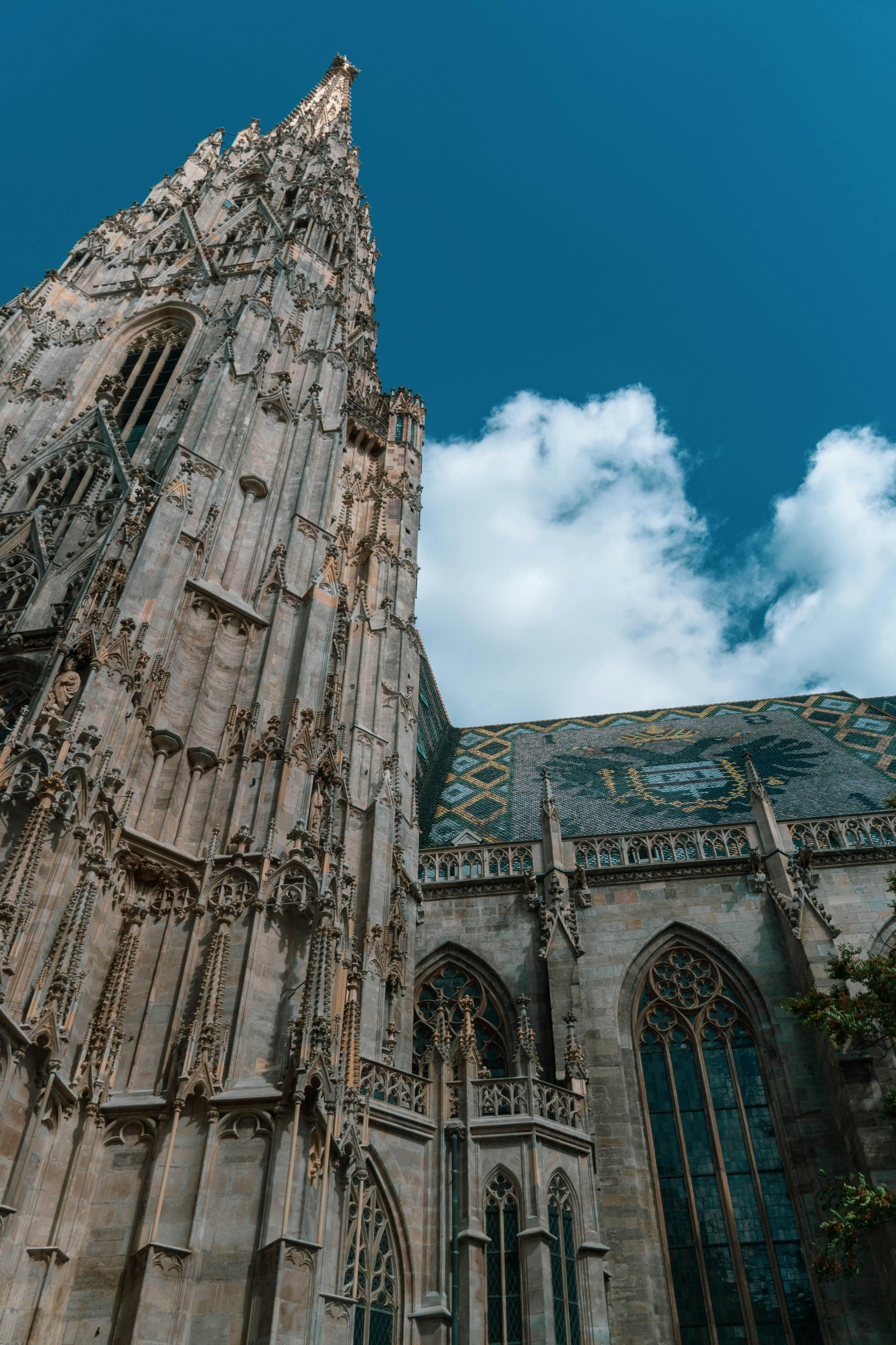 Gothic Spire Reaching Toward the Bluest Sky