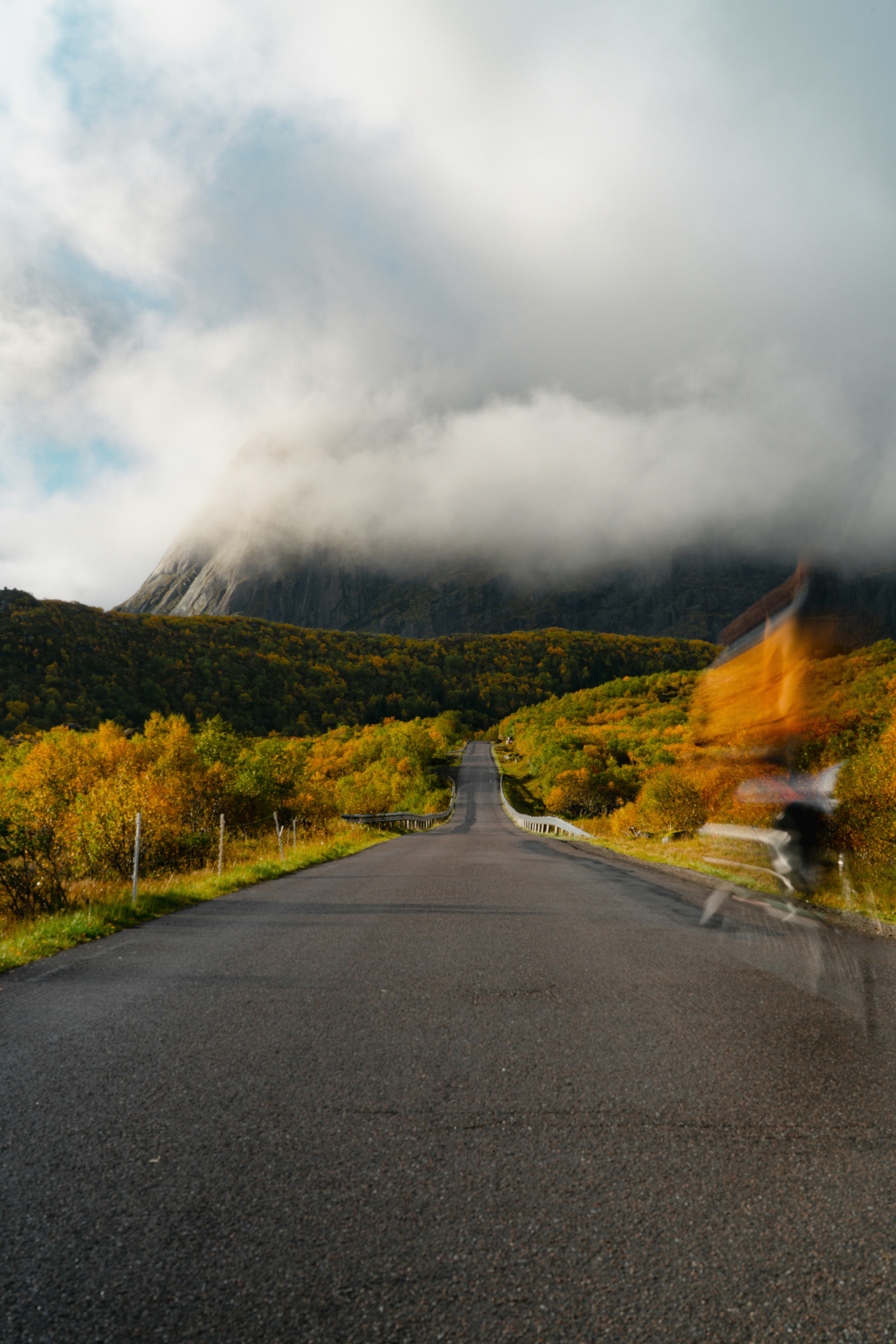 Autumn Road to the Cloud-Capped Ridge