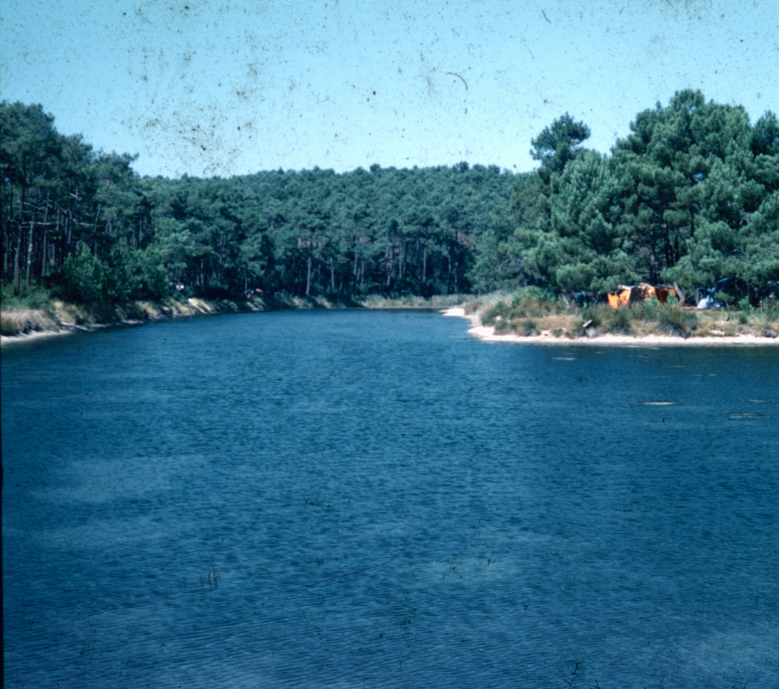 River Bend Under a Sky of Dappled Turquoise