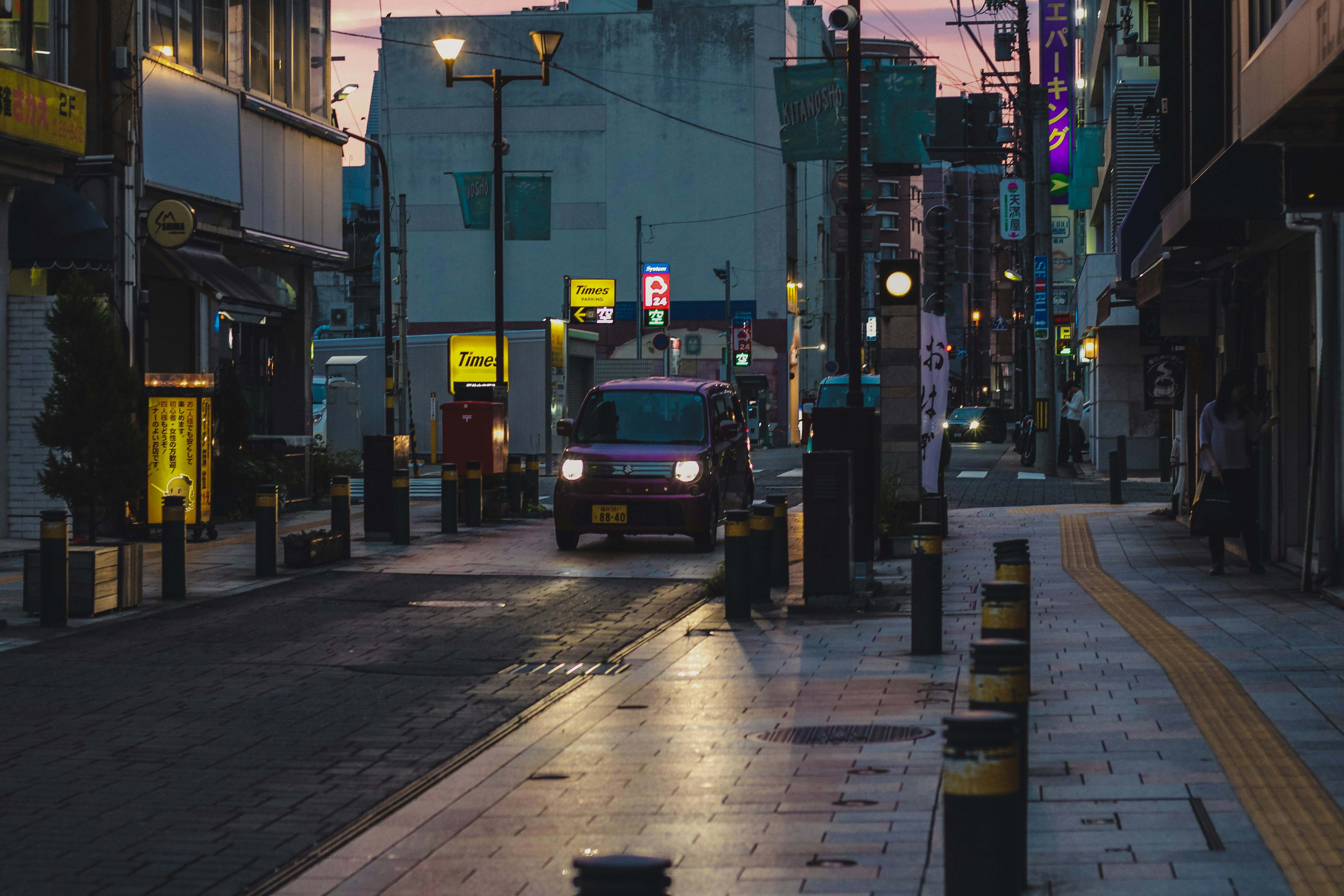 Evening Streetcar: The Quiet Pulse of a Neon-Soft City