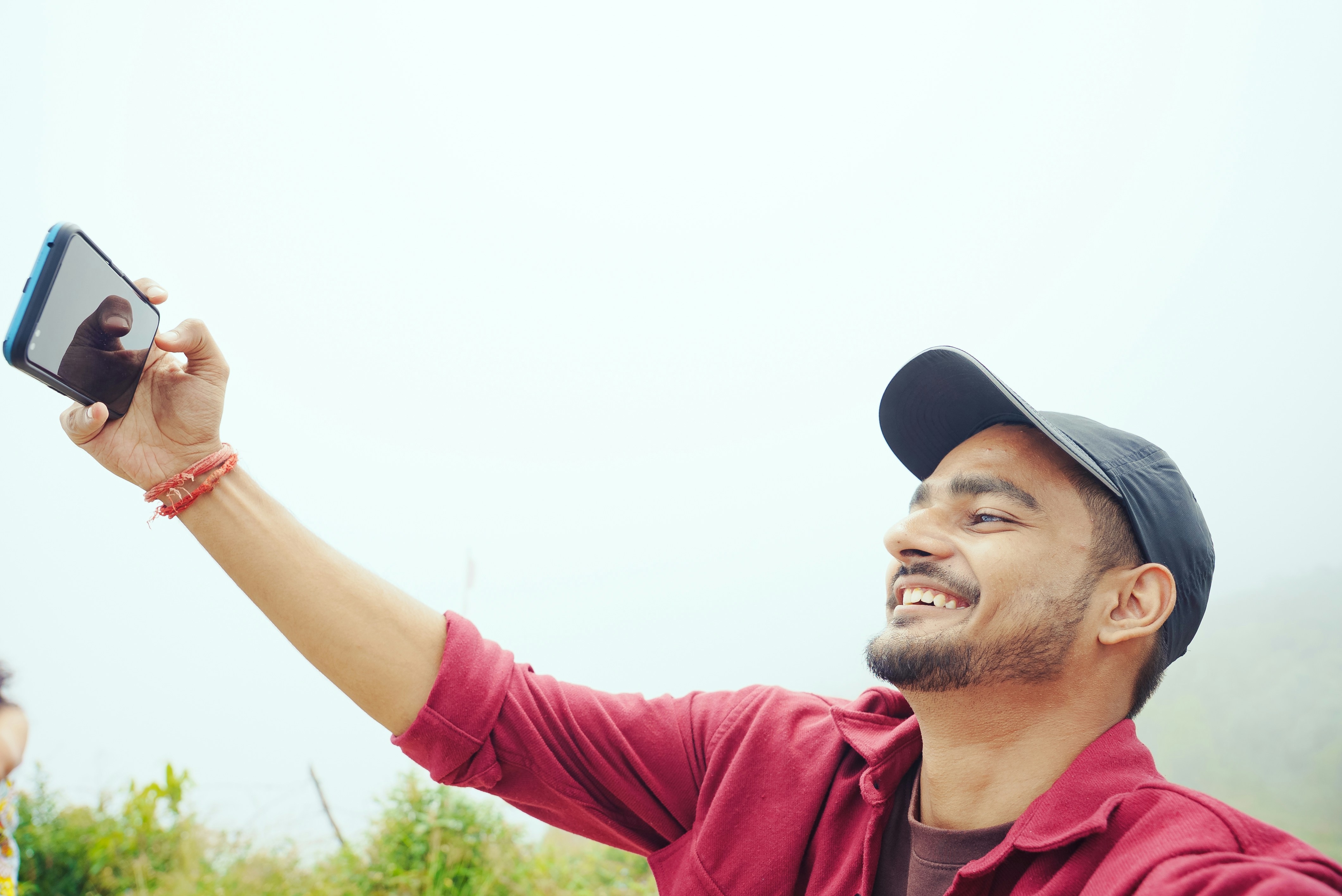 Sunlit Selfie: A Joyful Moment Captured in Motion