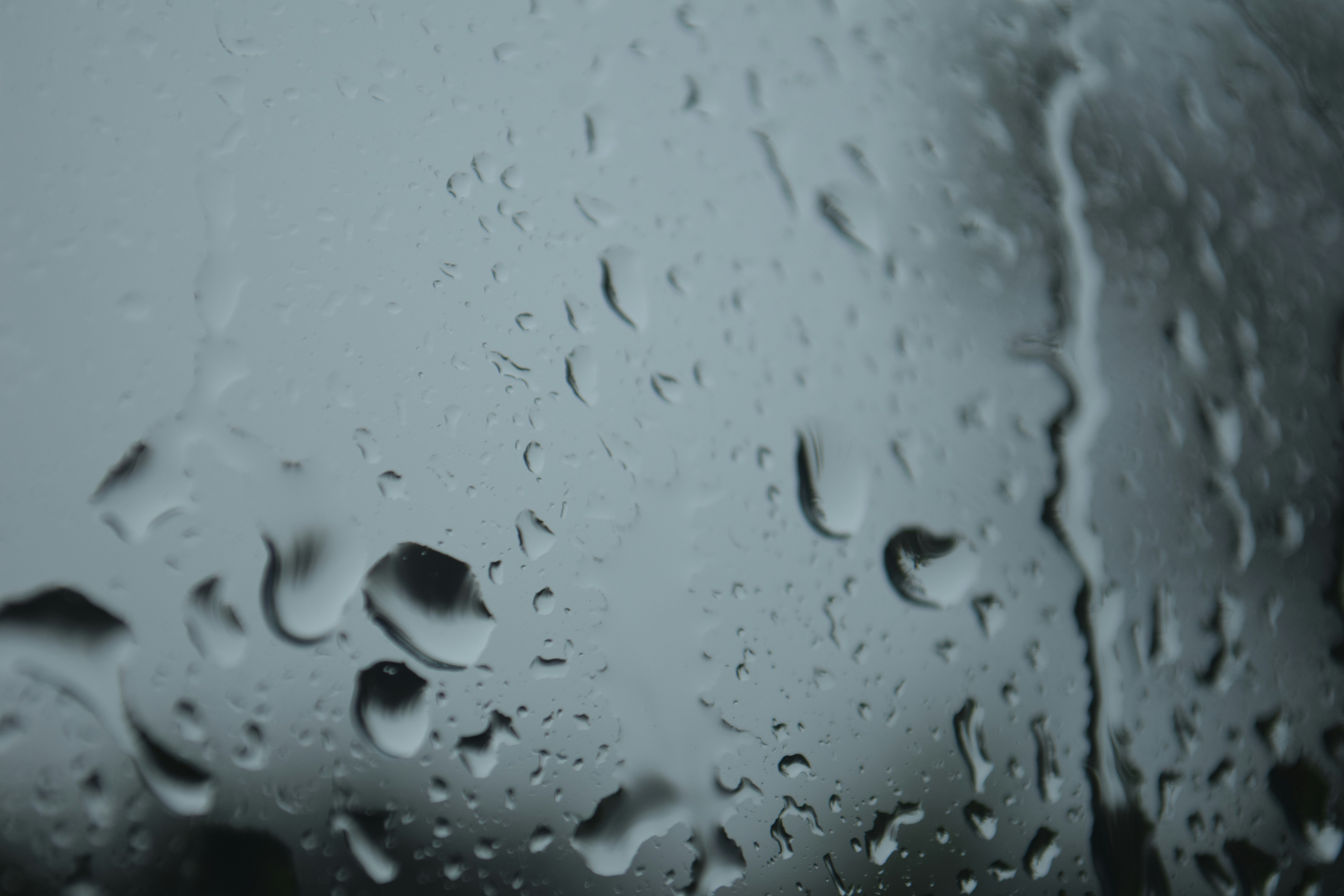 Rain-kissed Window: Abstract Drops in Quiet Grey Light