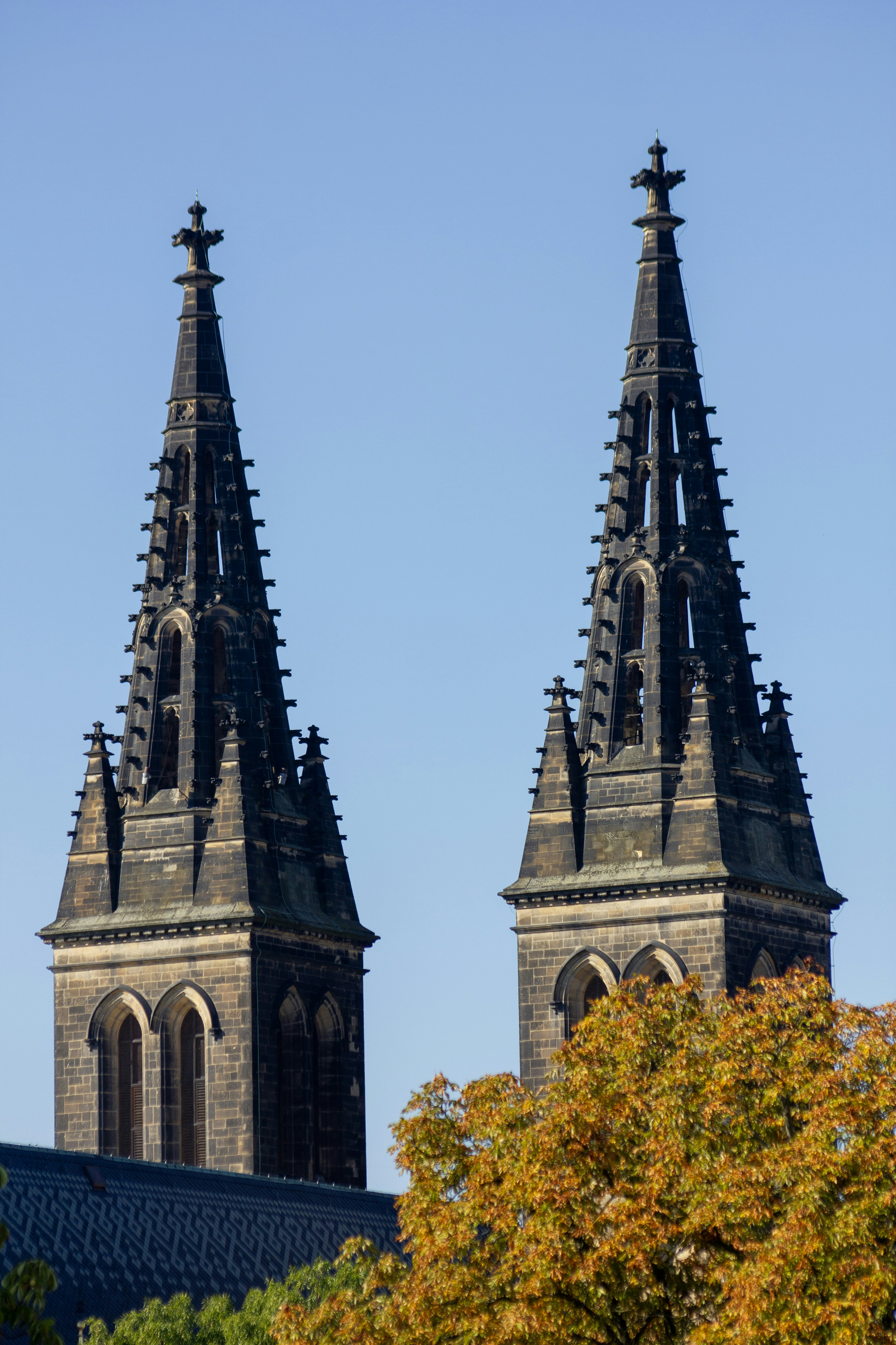 Twin Spires Against a Clear Sky