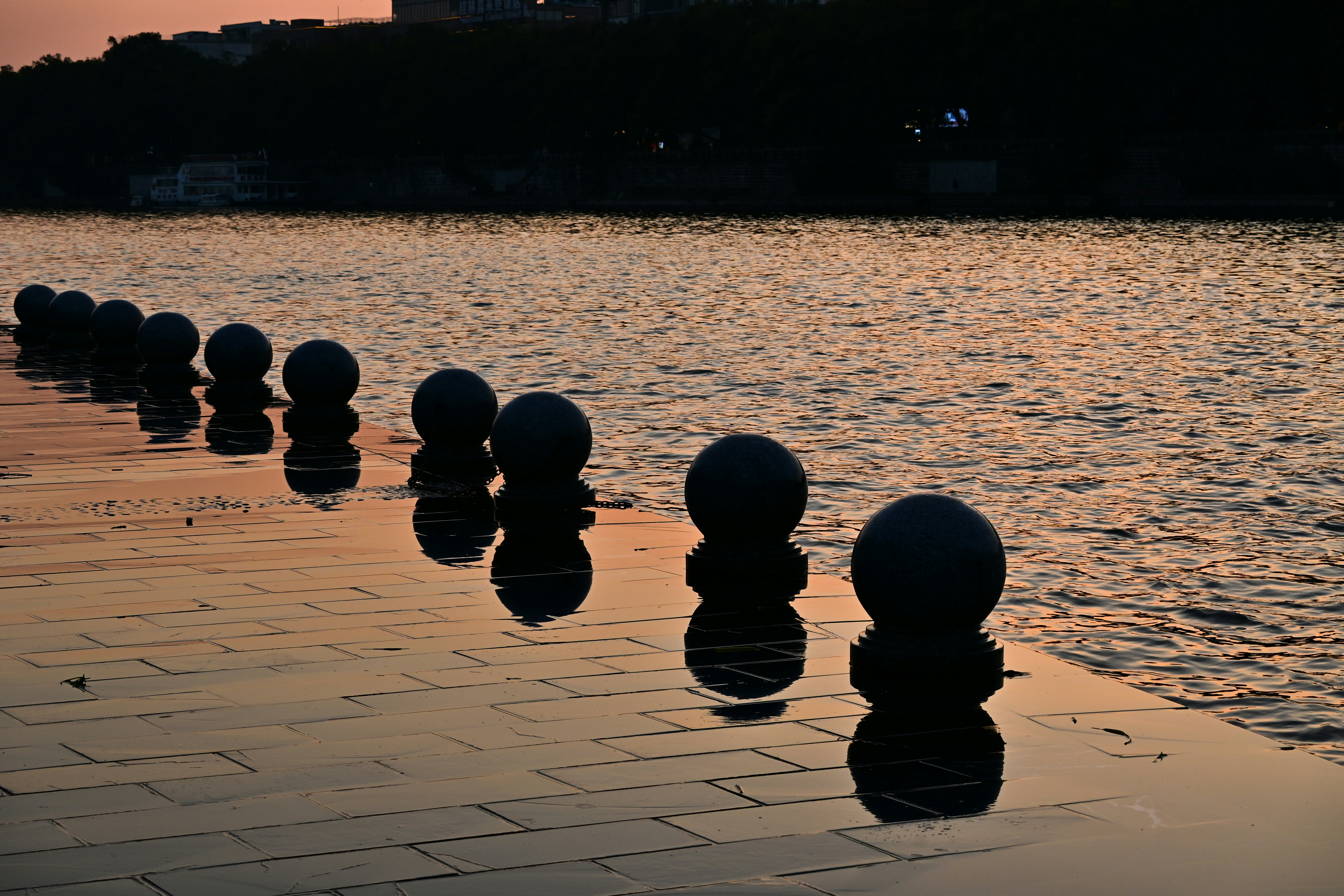 Dusk at the Ball-Sphere Promenade