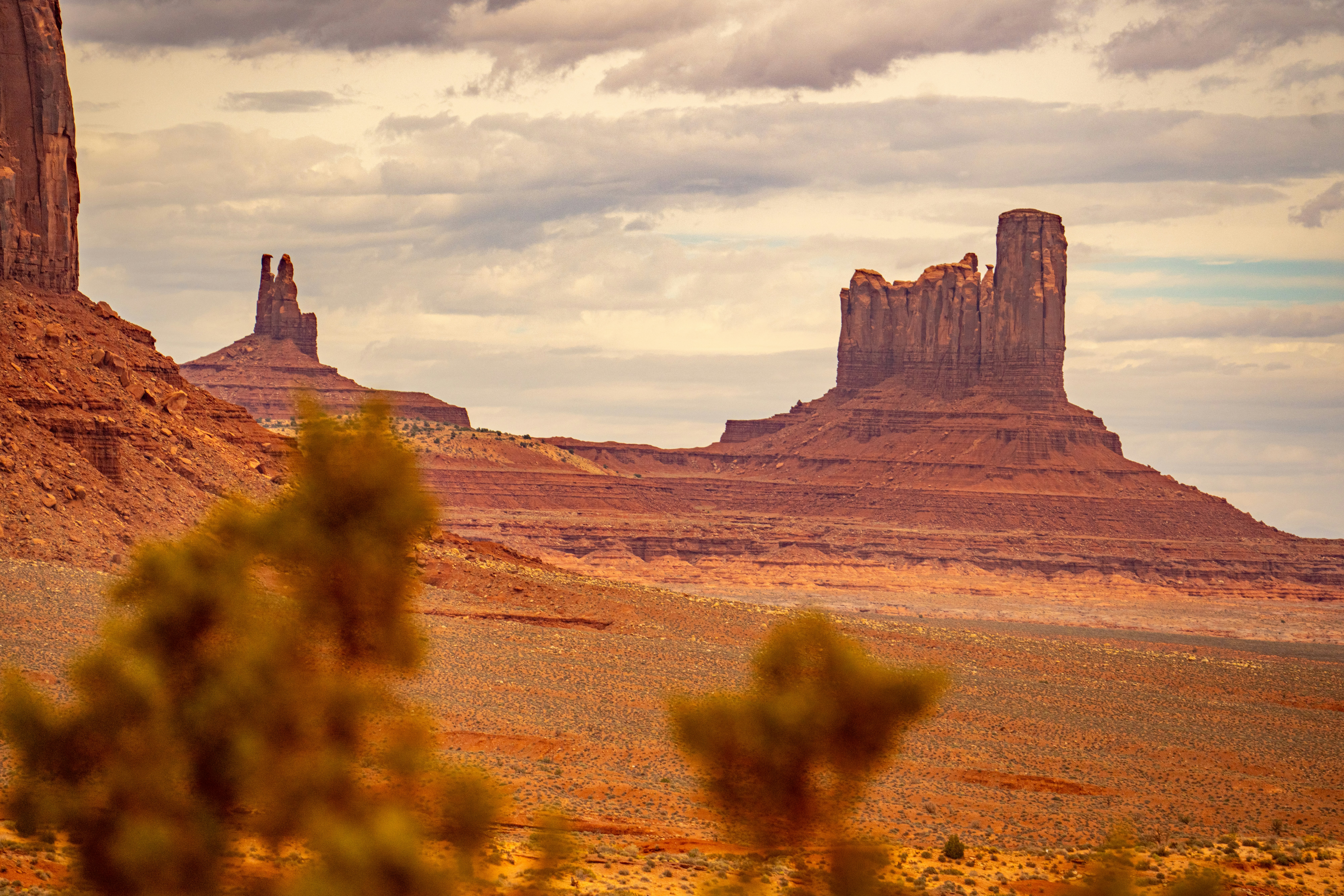 Desert Monoliths at Dusk: Monument Valley's Sturdy Silhouettes