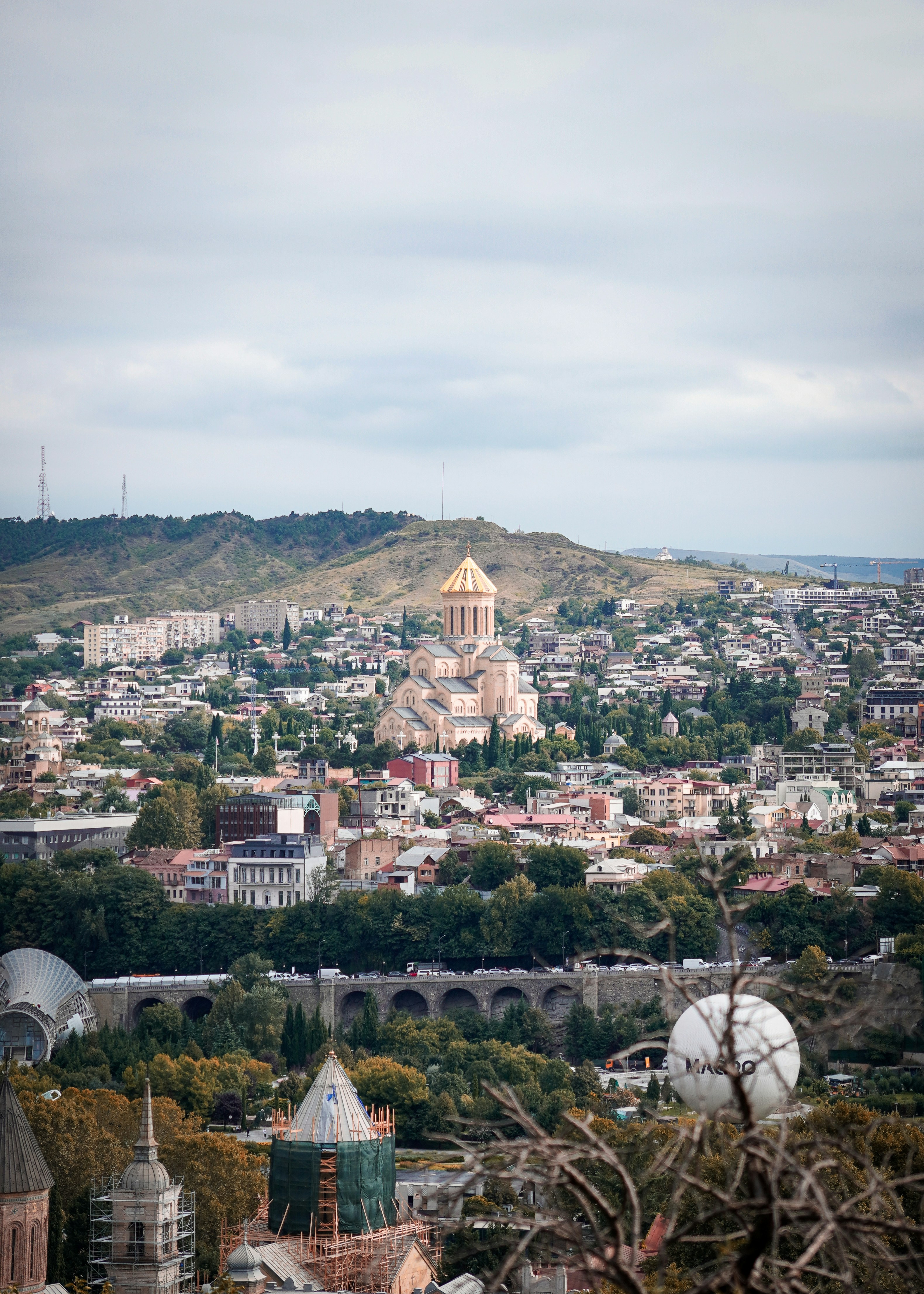 Georgian Cathedral Rising Above a Storied Cityscape