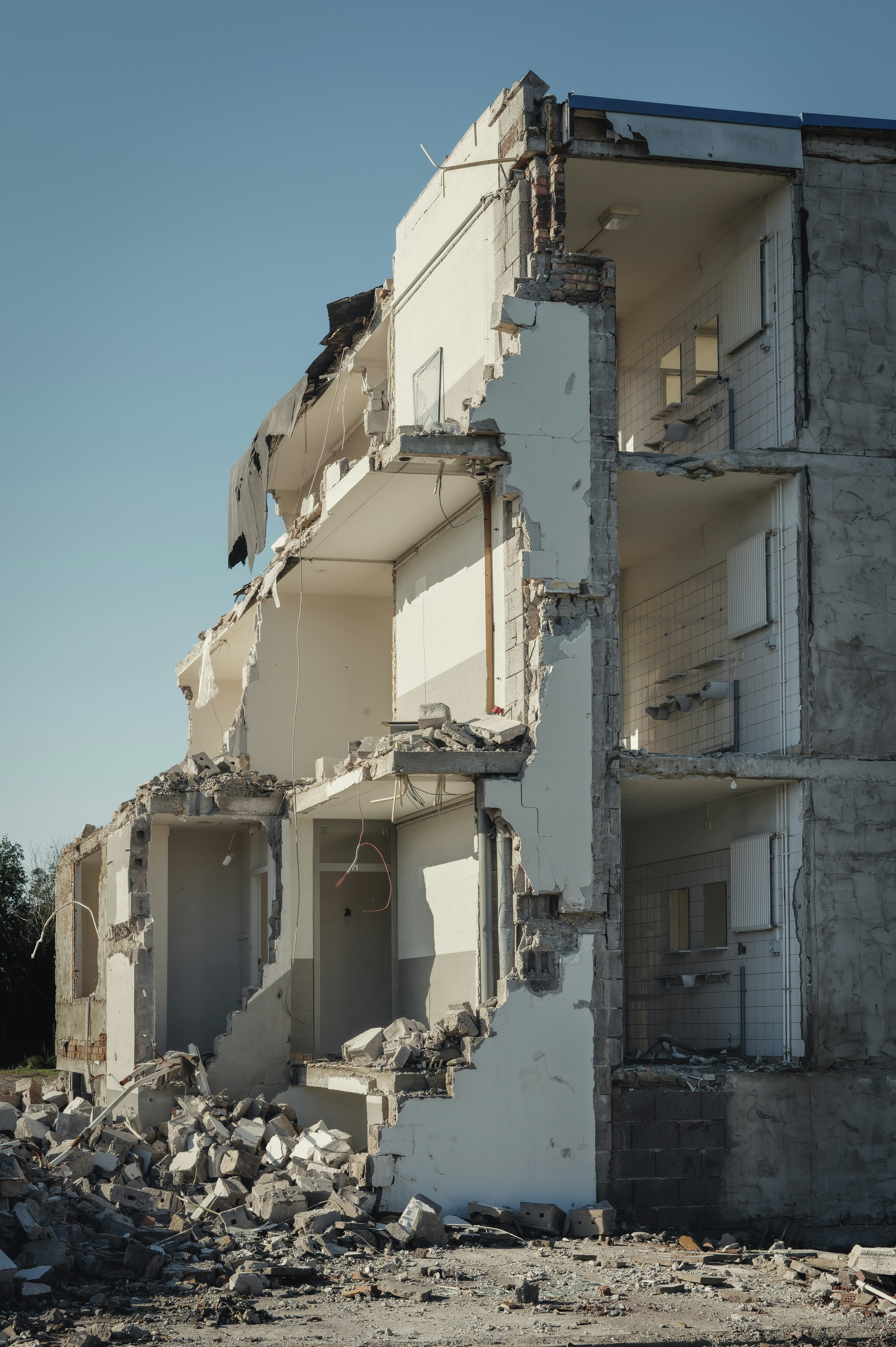 Collapsed Echo: The Fractured Spirit of a Concrete Block