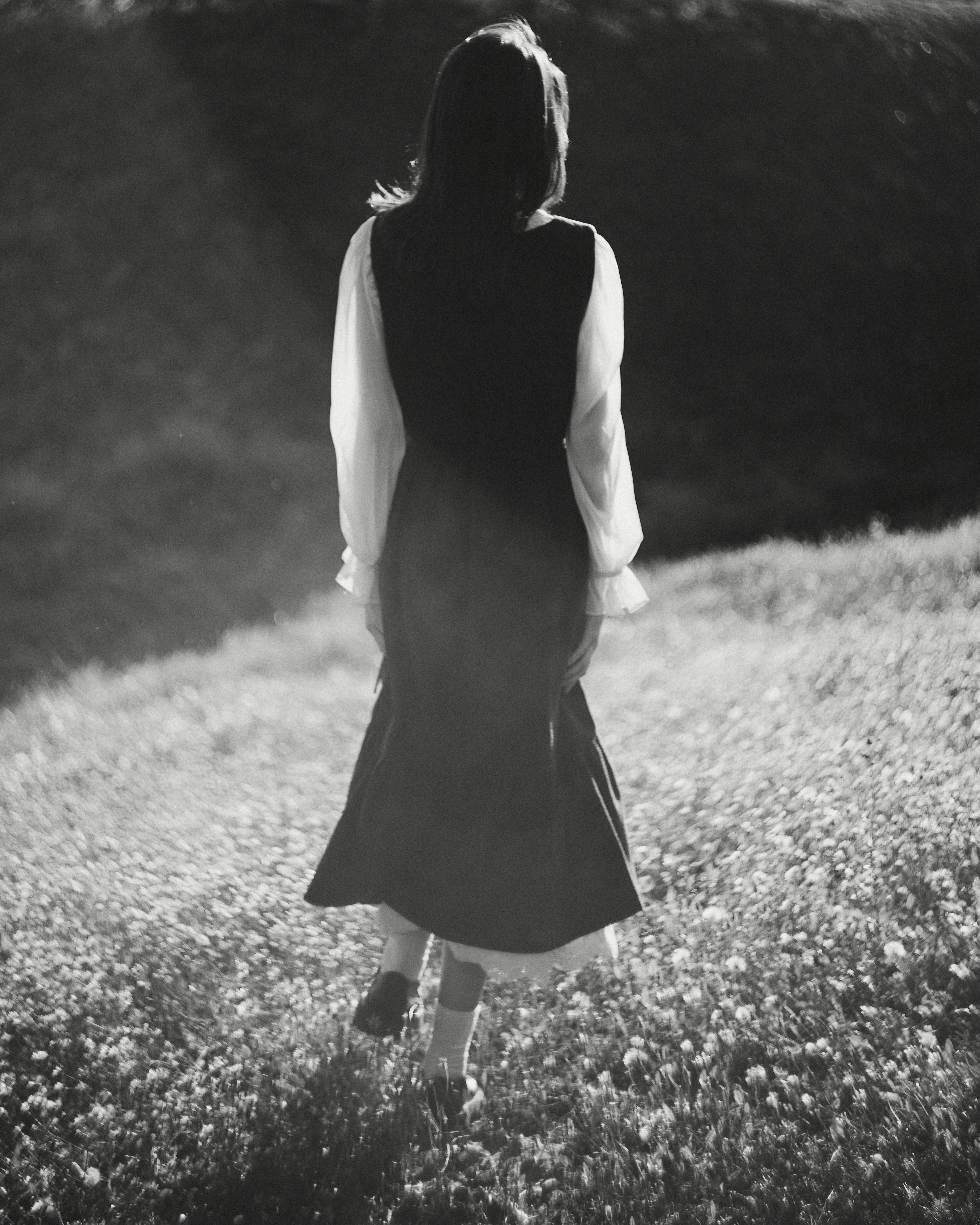A Quiet Walk in Mono: A Stranger’s Silhouette in Evening Light