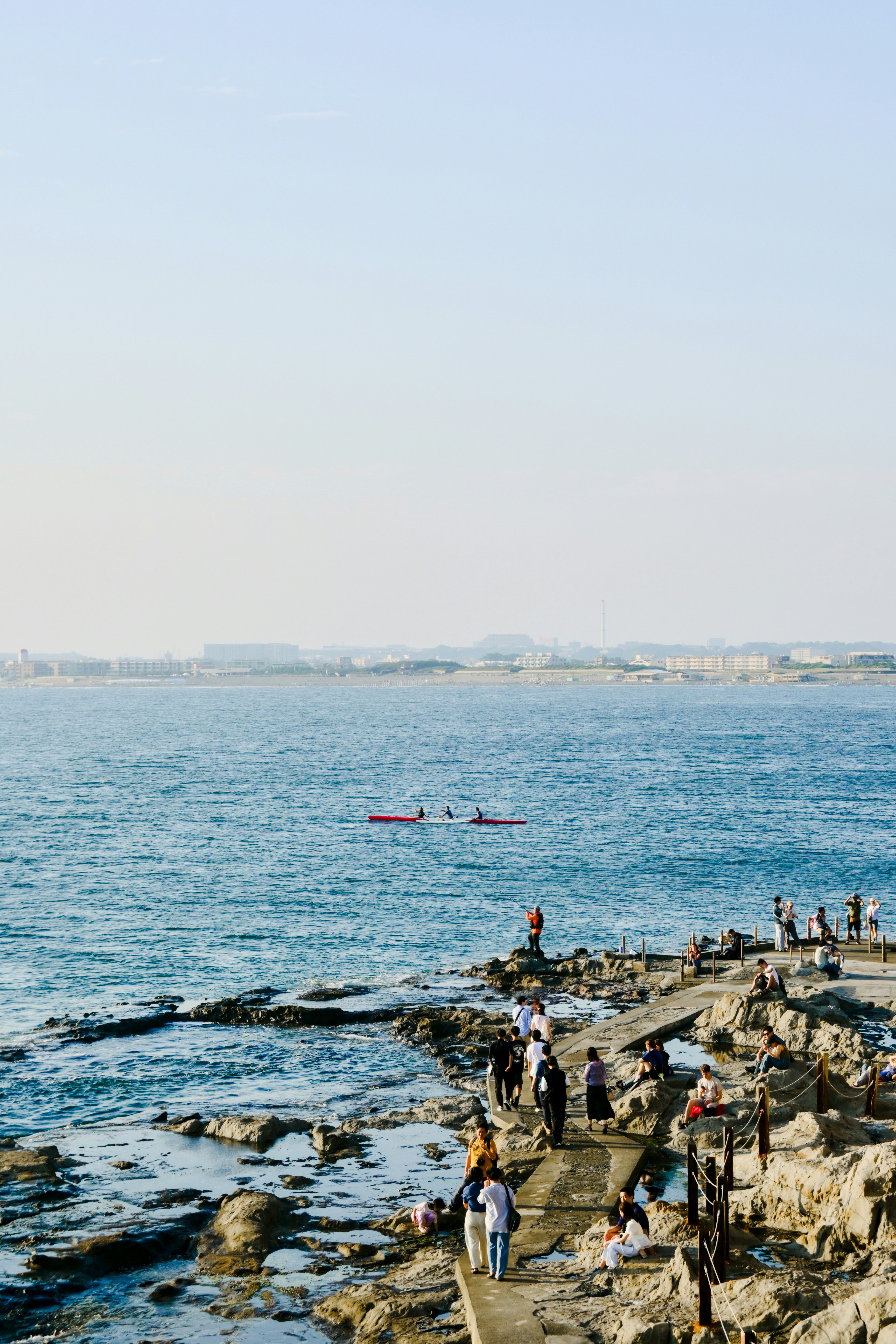Rugged Seaside Promenade Beneath a Quiet Horizon