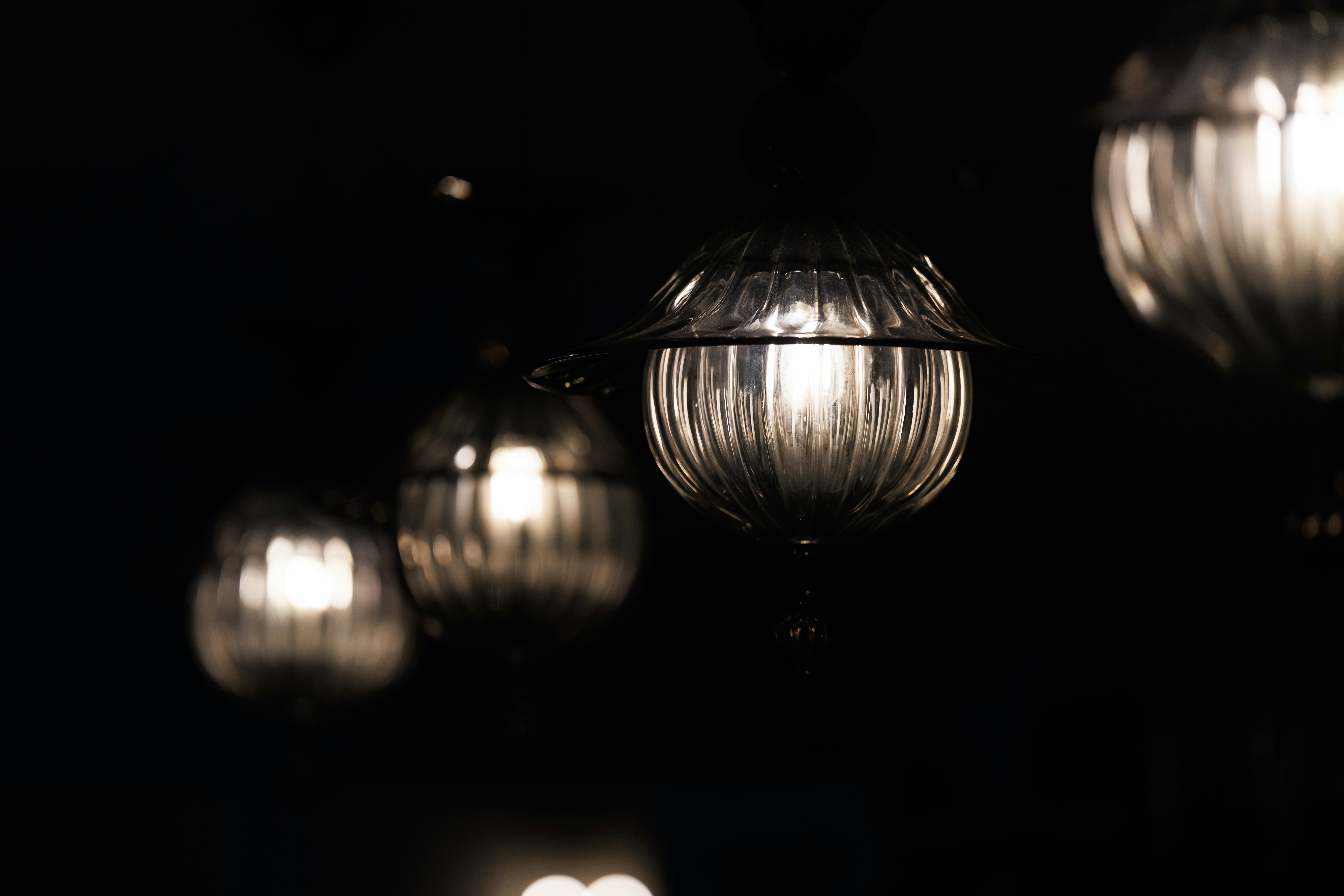 Soft-glow Orbs in a Dark Gallery
