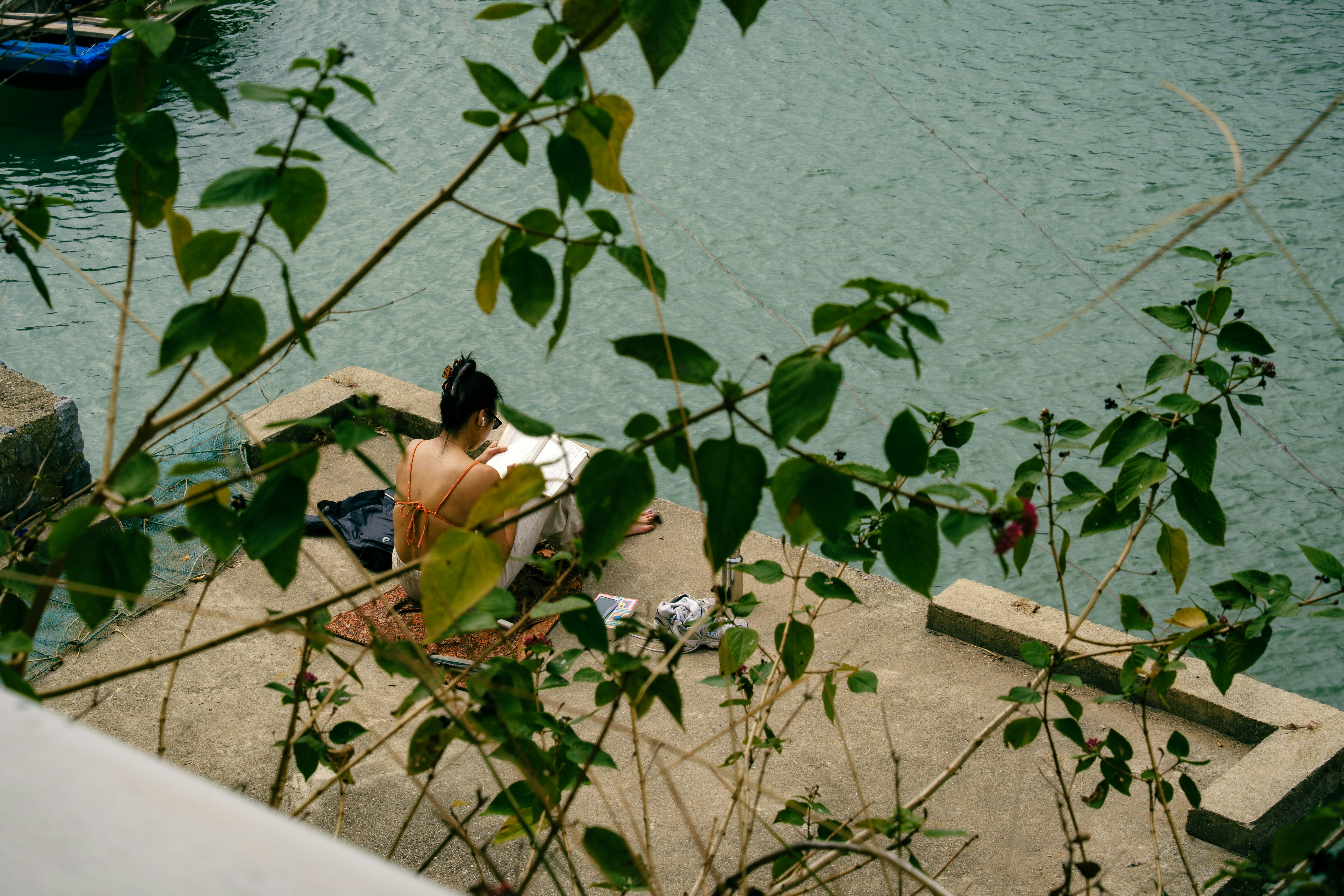 Seeking Shade by the Quiet Canal