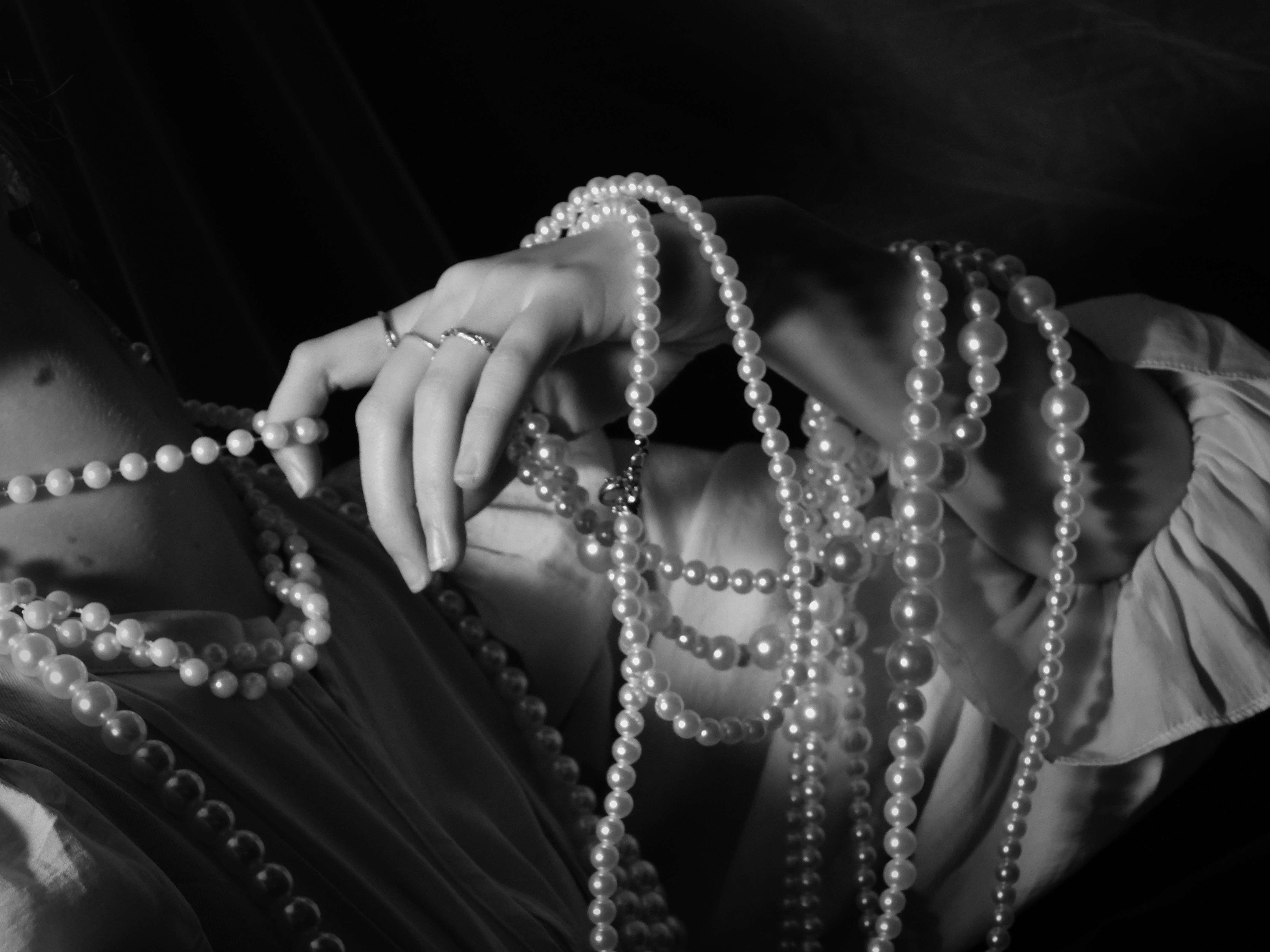 Pearl Threads: A Quiet Embrace of Silk and String