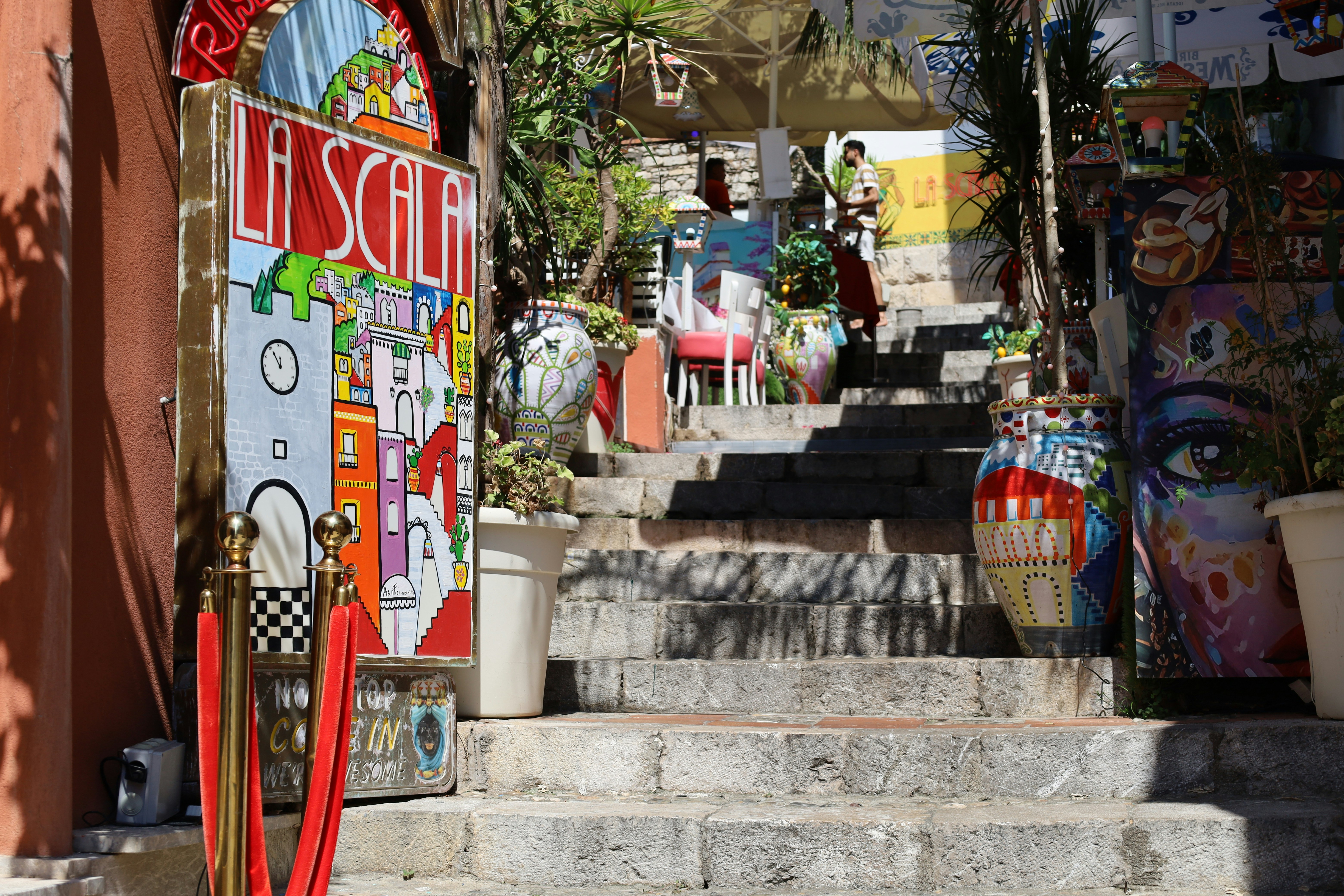 Colorful Tramway to the Staircase Gallery