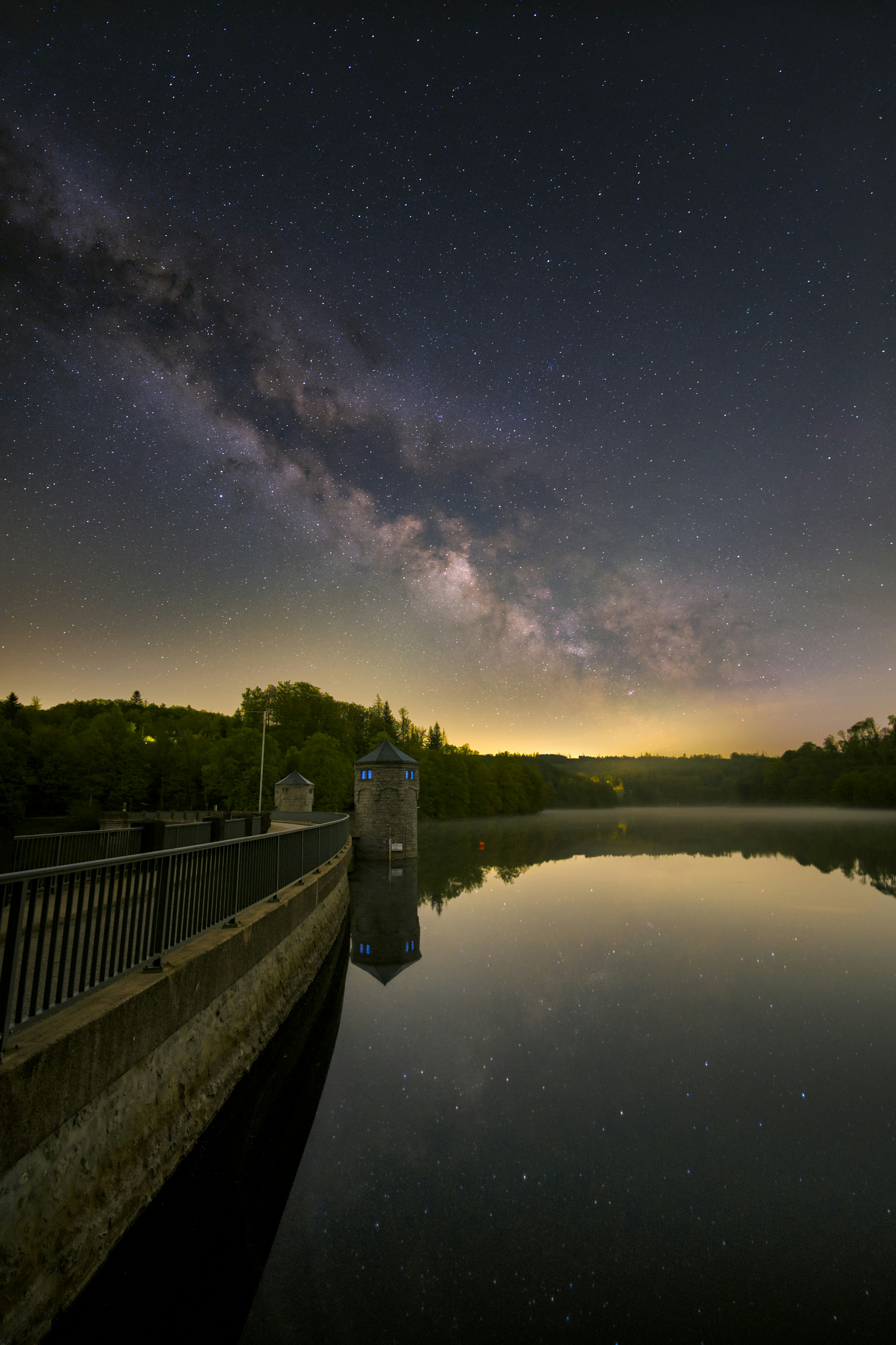 Milky Way Over the Quiet Reservoir