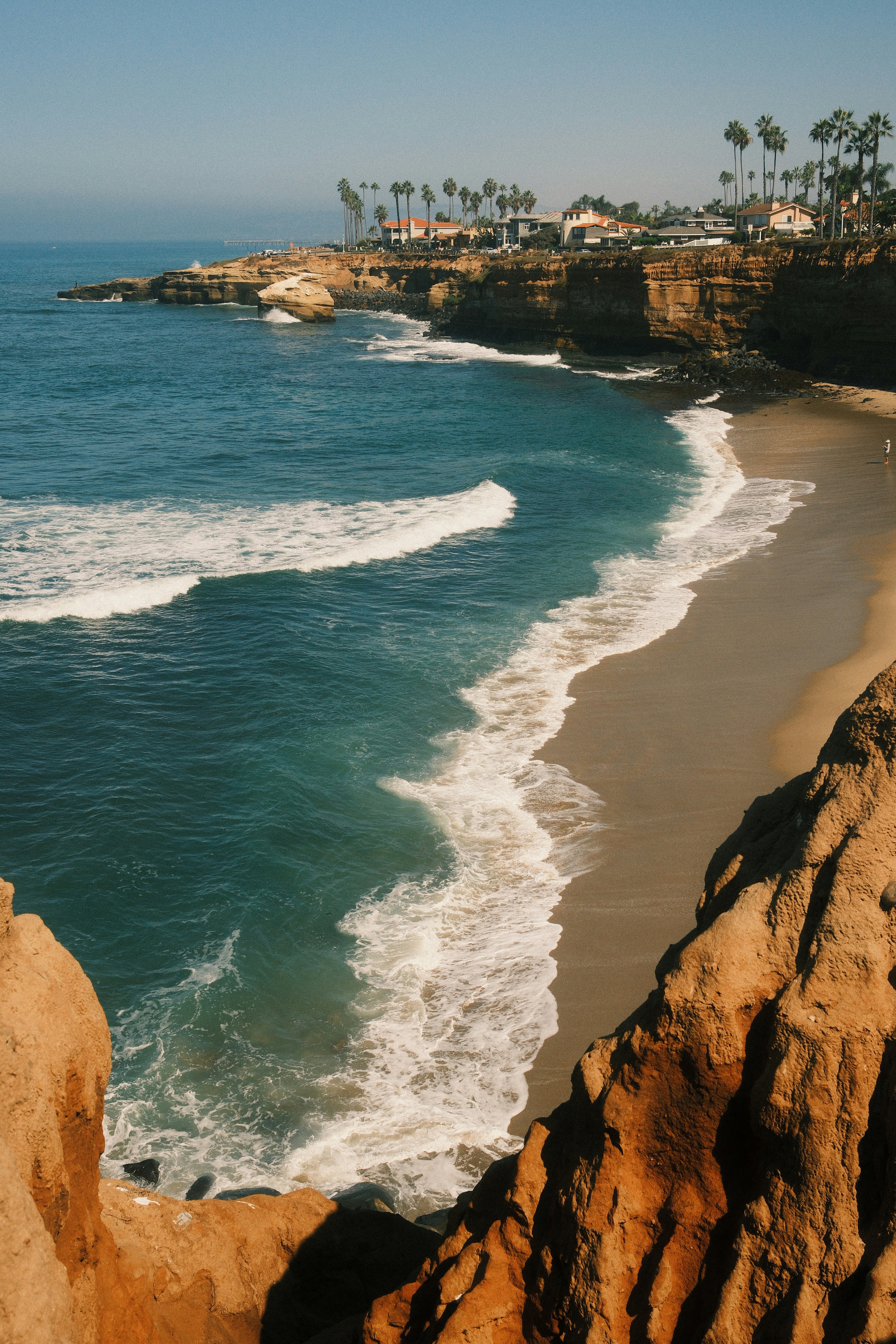 Coastal Edge: Sunlit Canyons and Quiet Shoreline