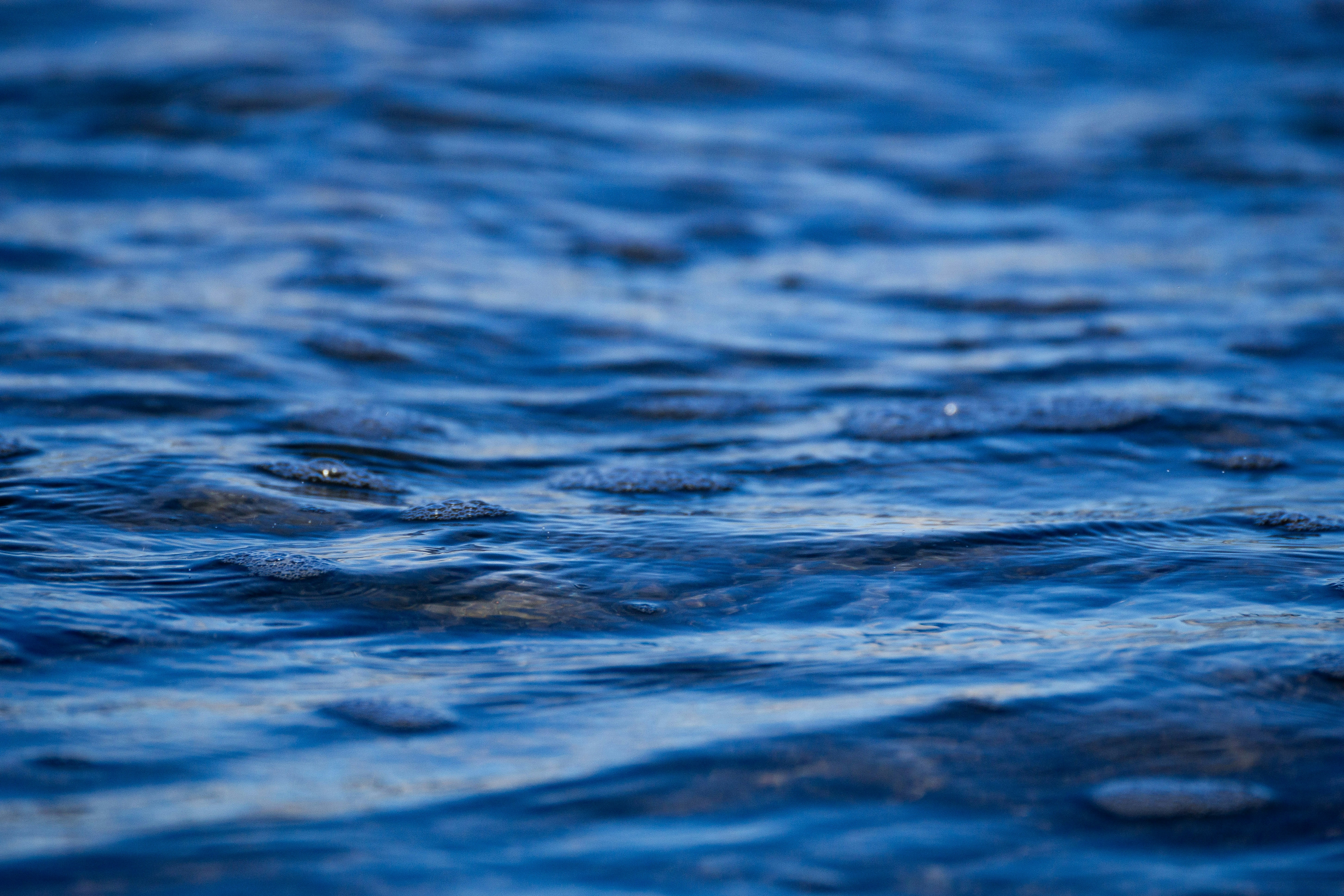Midnight Waves: Quiet Ripples Across a Deep Blue Surface