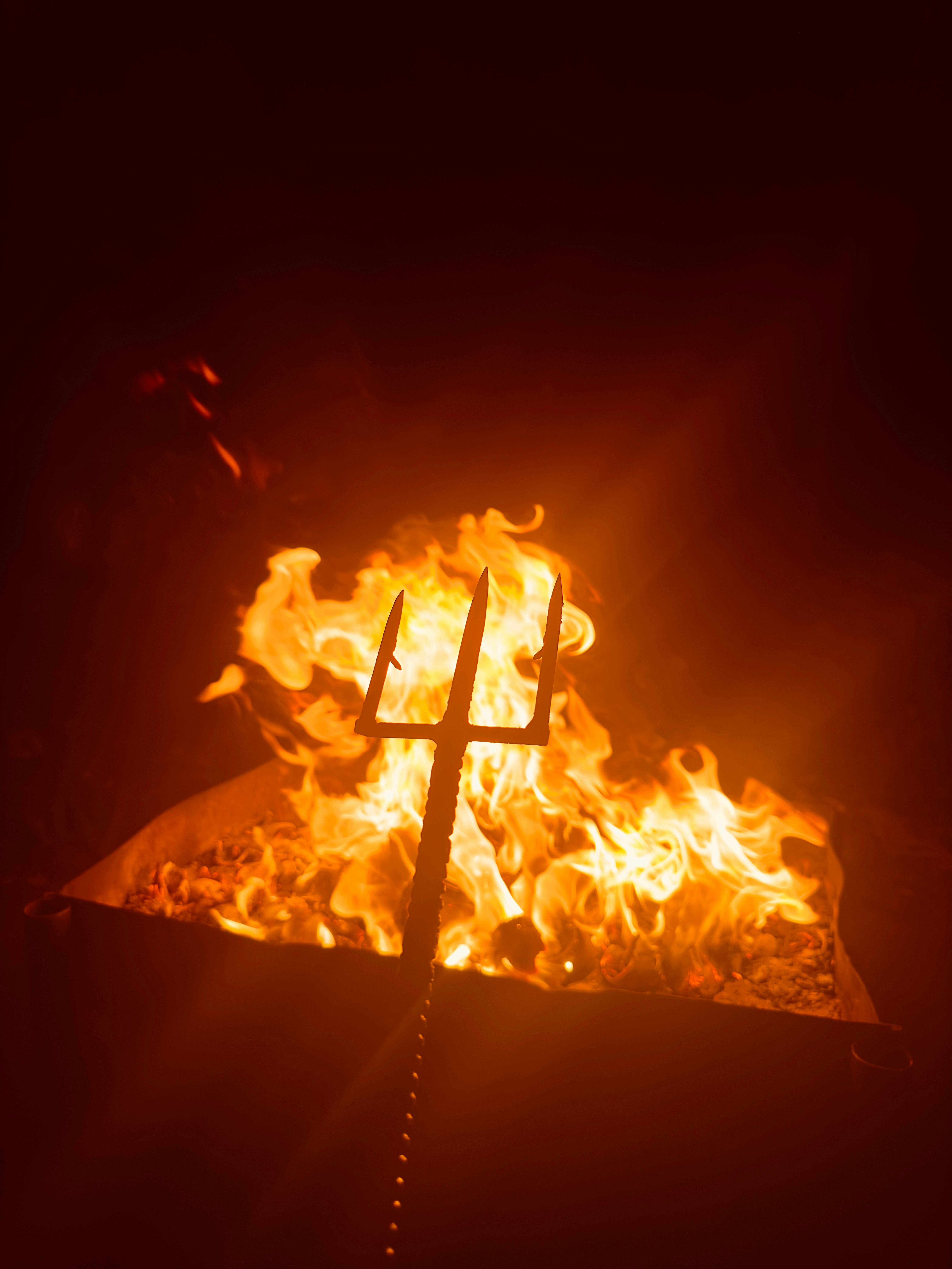 Inferno on a Grill: Fire, Fork, and Flight of Sparks