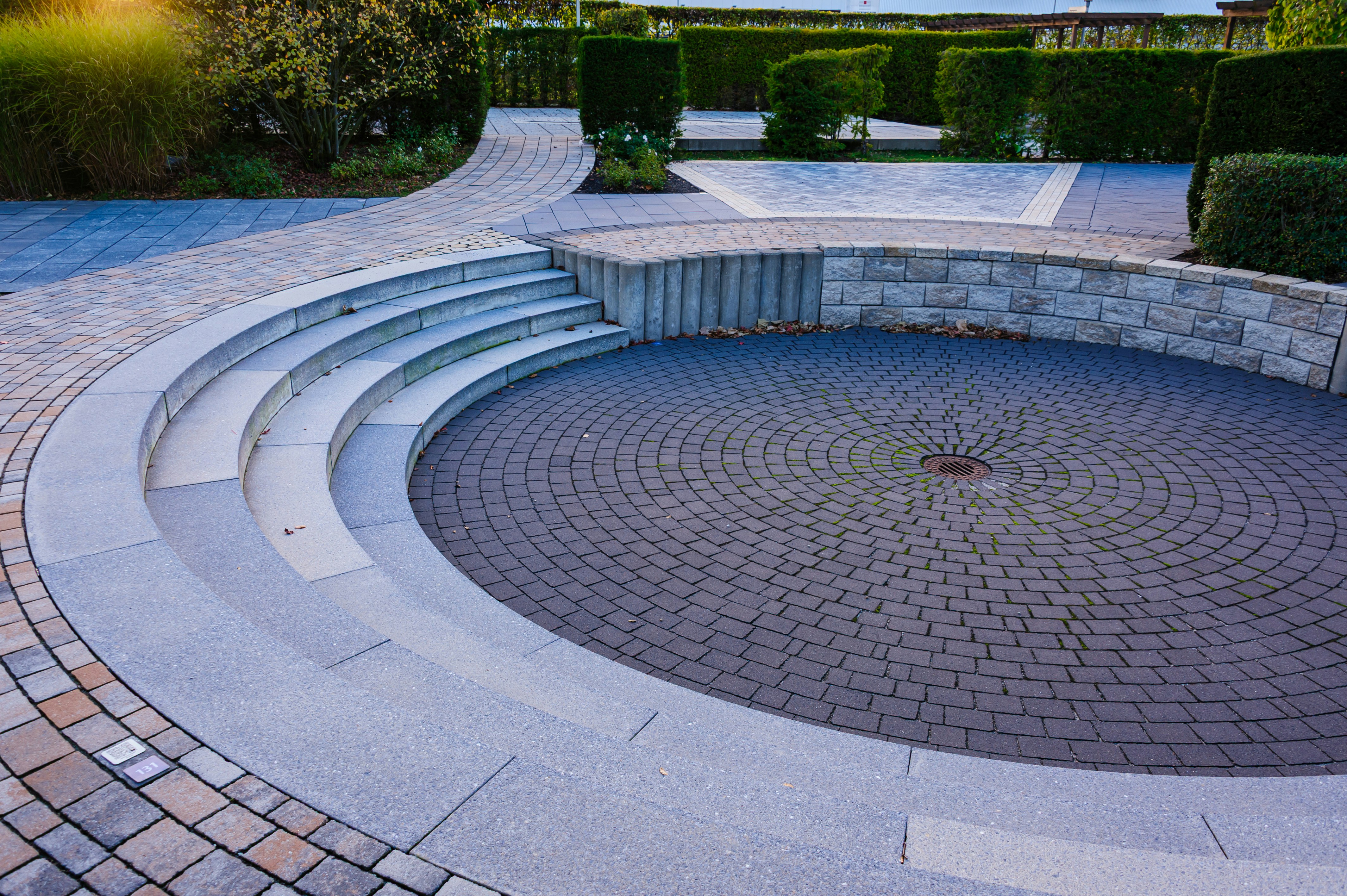 Circular Terrace Convergence: Quiet Geometry of Stone and Sky