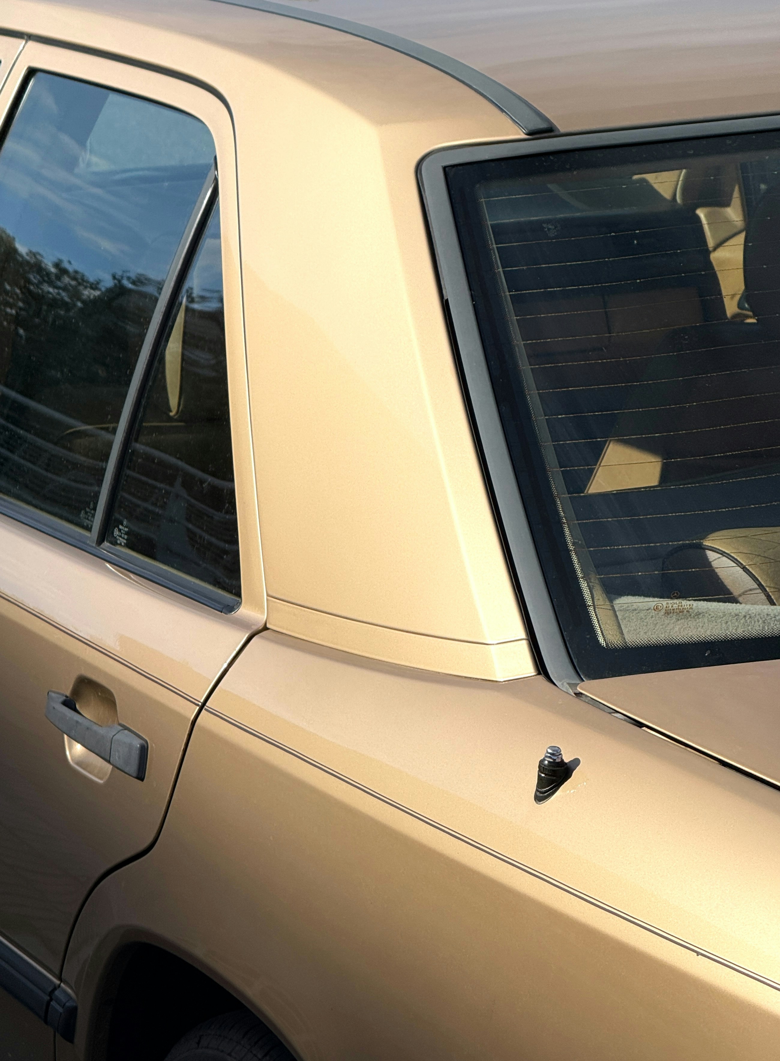 Beige Classic: Corner of a Vintage SUV