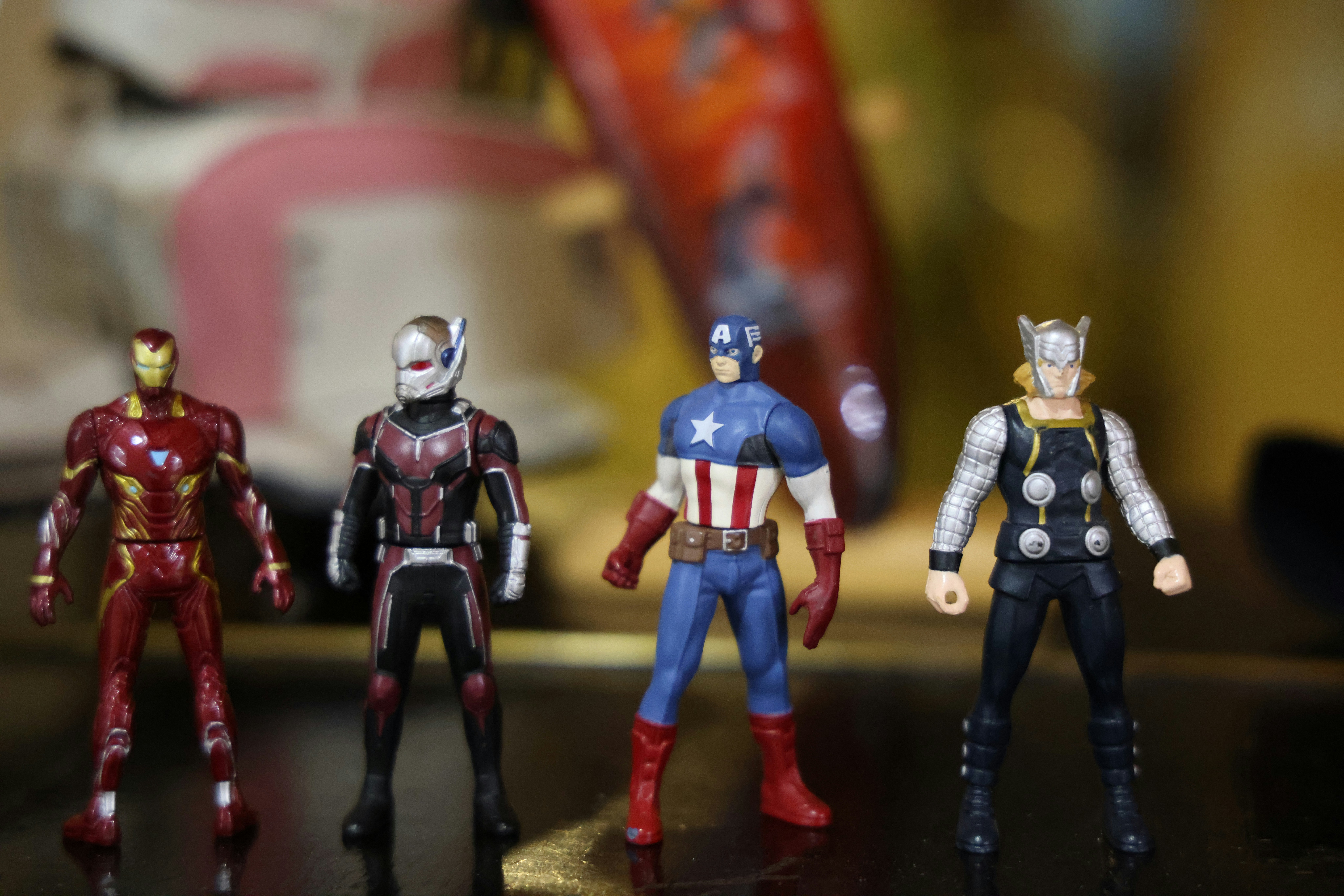 Hero Lineup: Tiny Avengers Stand Guard on a Desk