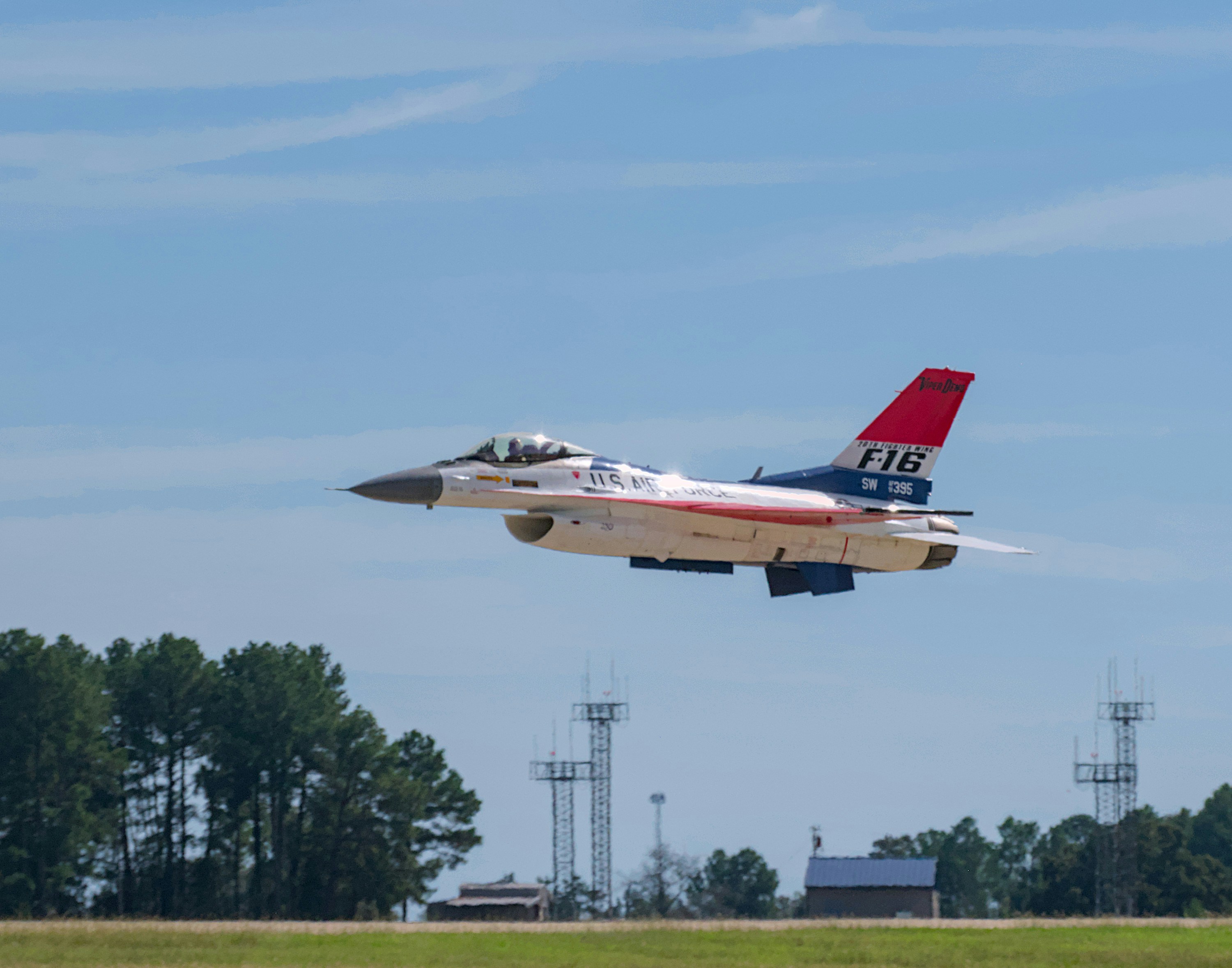 Airshow Jet Lift: F-15B Swoop Over Runway Ridge