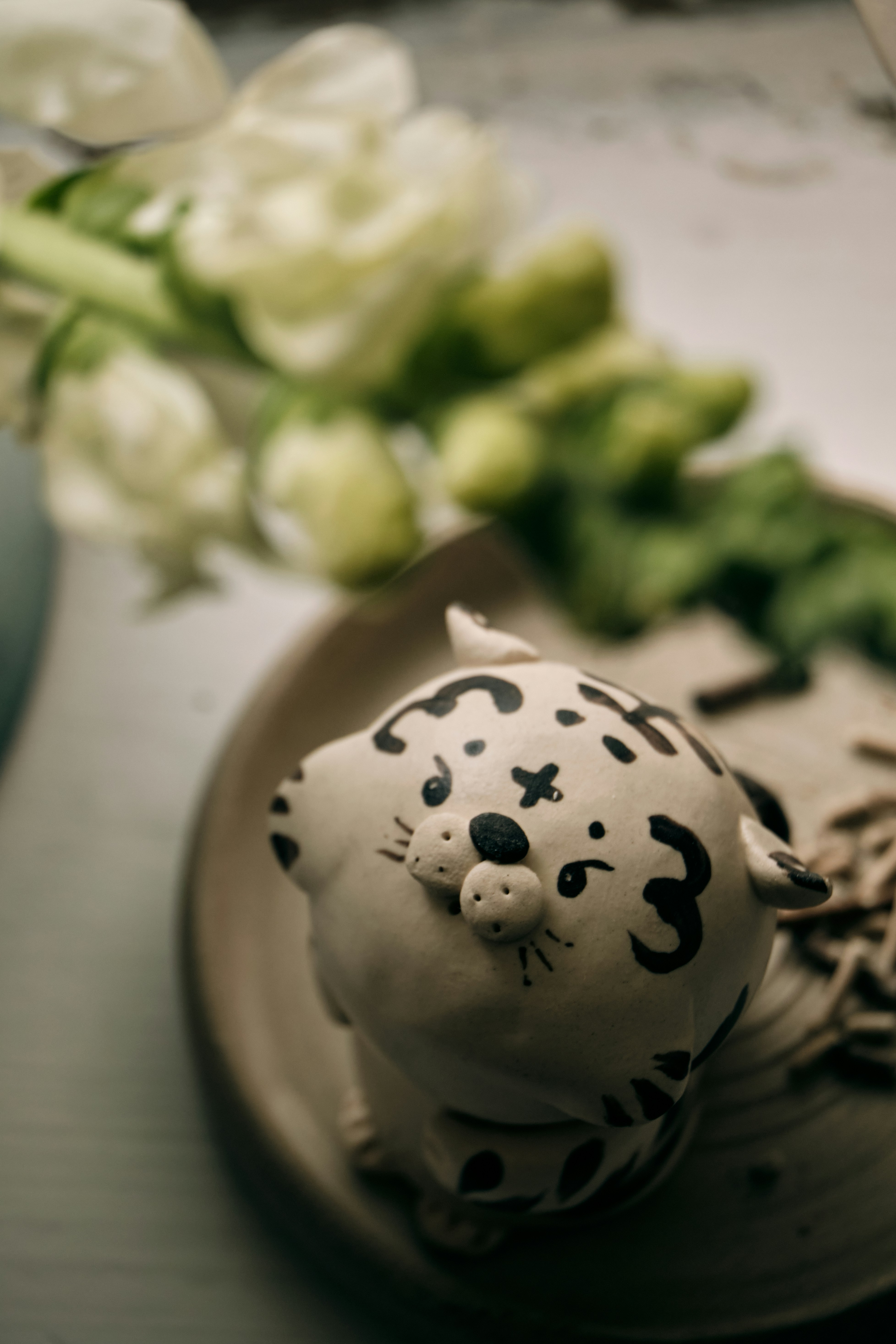 Whiskered Wonders: A Playful Ceramic Seal in Soft Studio Light