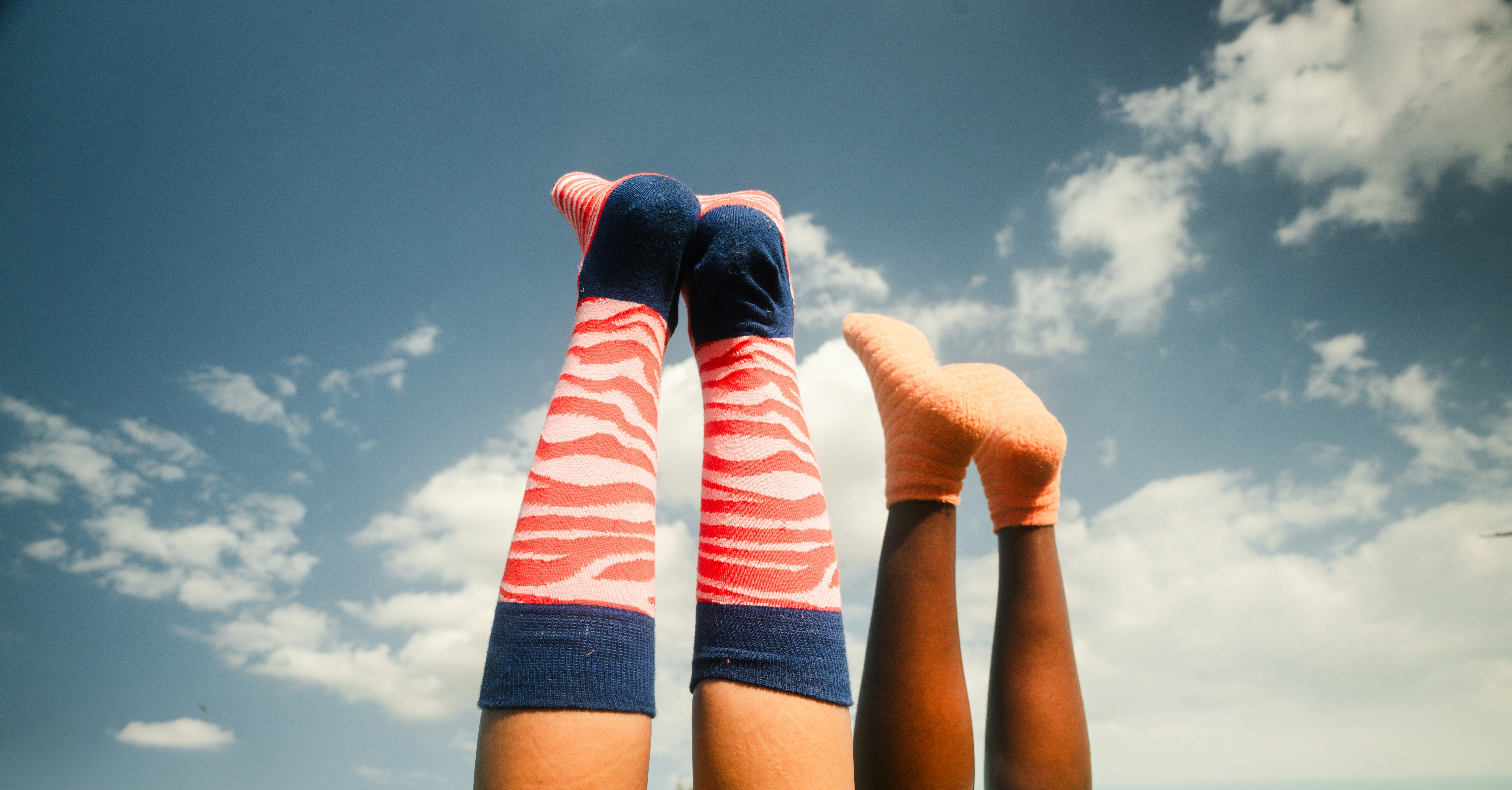  Socks in the Sky: A Pair of Legs Up in the Air