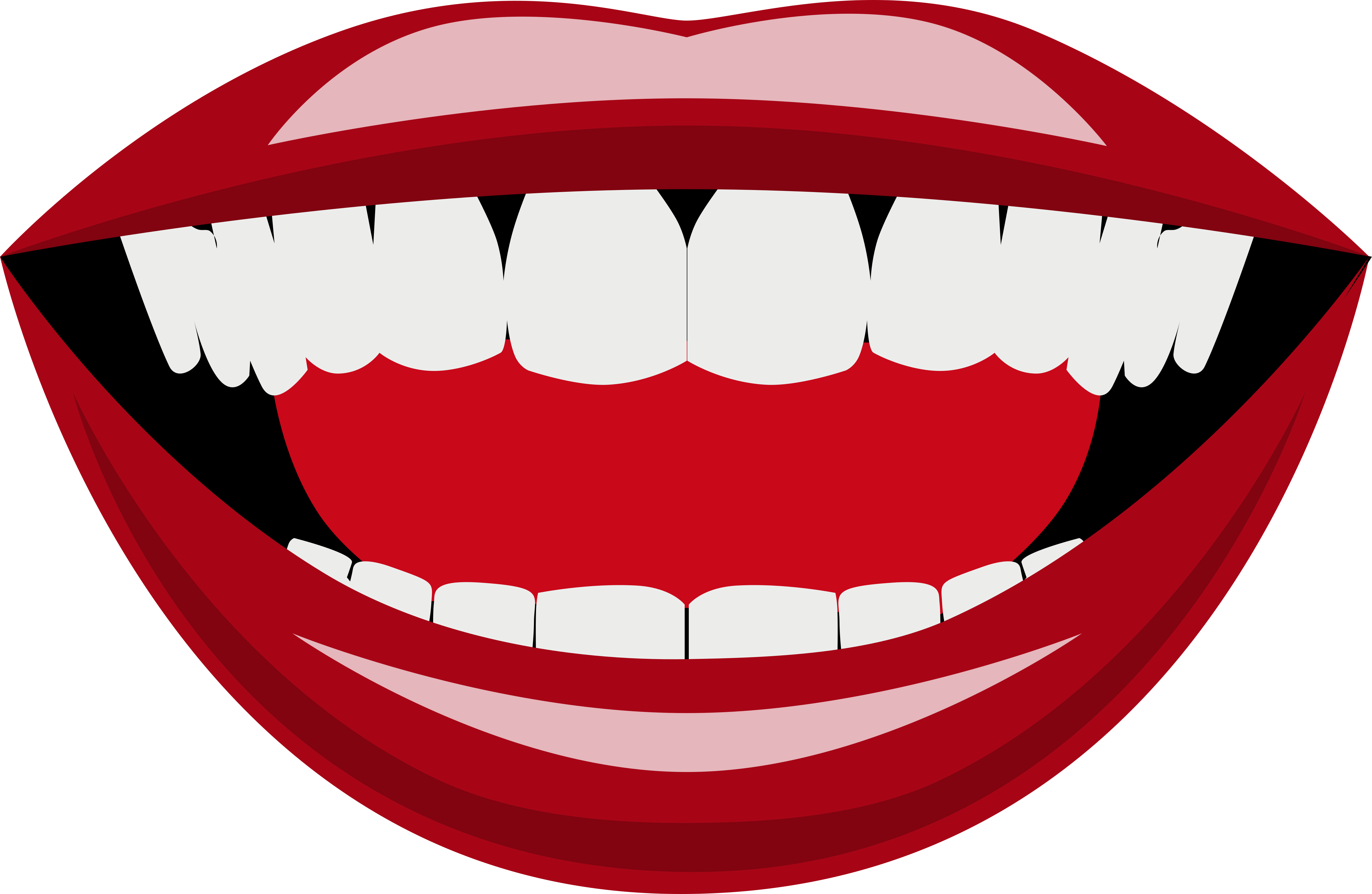A red mouth with white teeth and a smile vector – Free Aura Image on ...