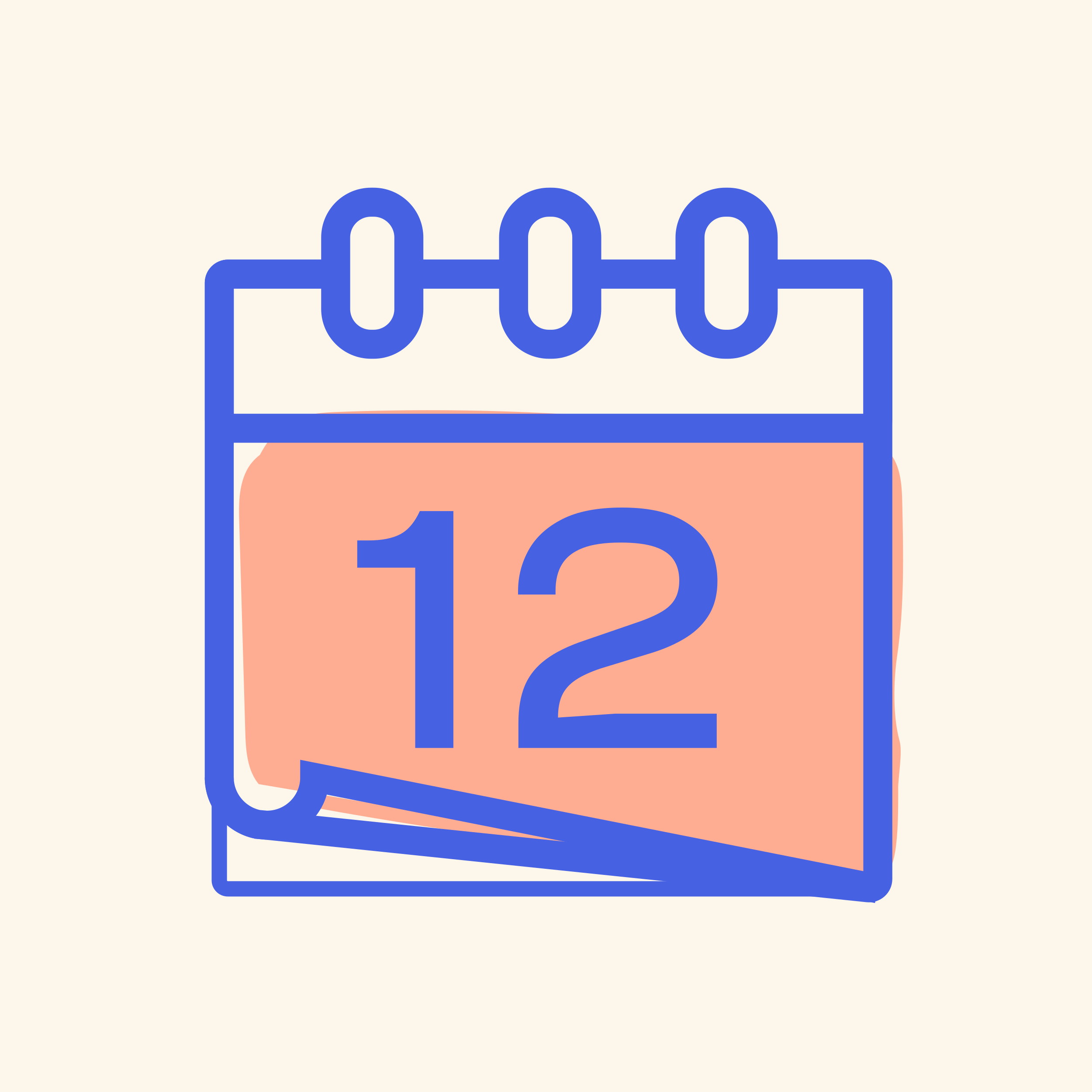 A blue and orange calendar with the number twelve on it vector – Free ...