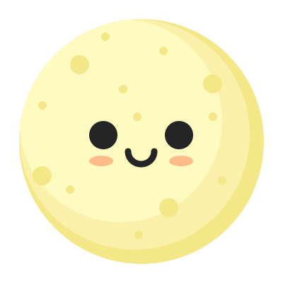 A cartoon moon with eyes and a smile vector – Free Avatar Image on Unsplash