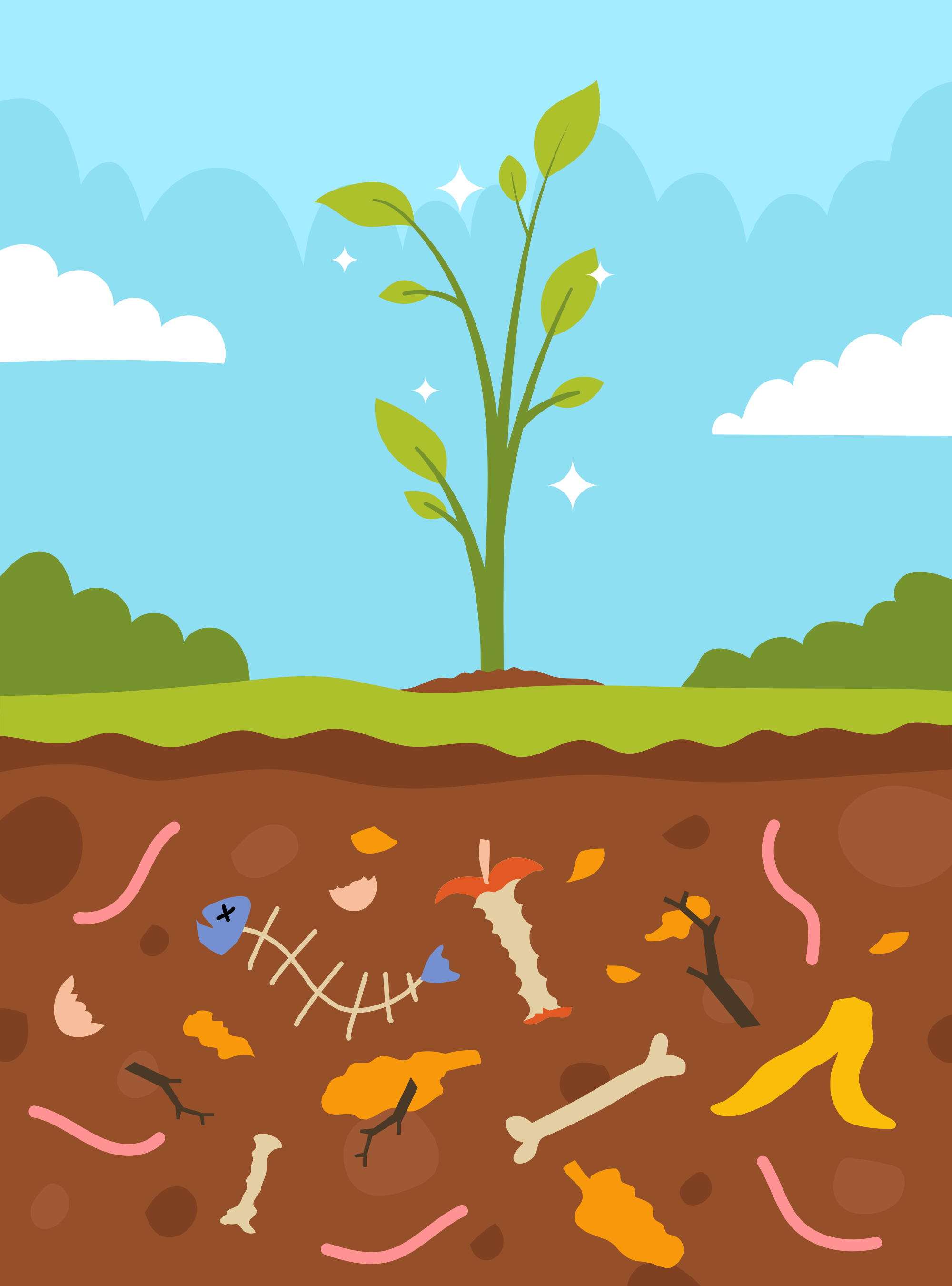 A picture of a dirt ground with a plant growing out of it vector – Free ...
