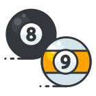 Two billiards with the number nine on them vector – Free Pool balls ...