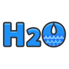 The word h2o with a drop of water coming out of it vector – Free ...