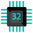 A cpu chip with the number 32 on it vector – Free Illustration Image on ...