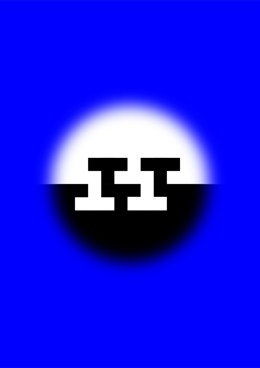 A blue background with a black and white logo vector – Free Logo Image ...