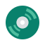 A green disk with a white disk on top of it vector – Free Music Image ...