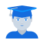 A person with a graduation cap on their head vector – Free Vector Image ...