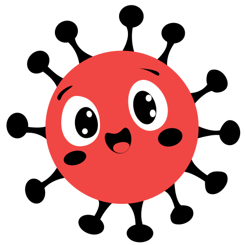 A red ball with black dots and eyes vector – Free Virology Image on ...