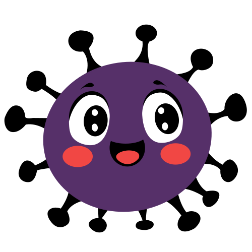 Un personaje de dibujos animados morado y negro con ojos rojos vector ...