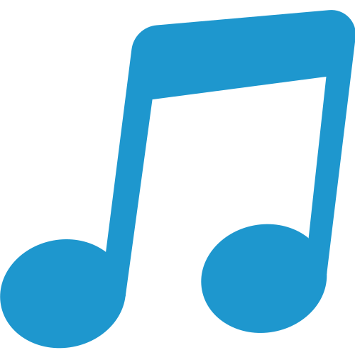 A blue musical note with a white background vector – Free Blue Image on ...