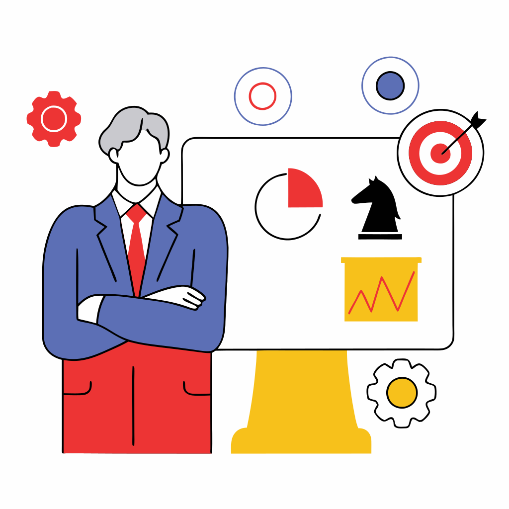 Business strategy and planning are the key elements. vector – Free ...