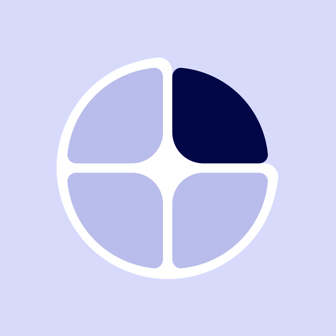 A stylized circle is segmented into four pieces. vector – Free Circle ...