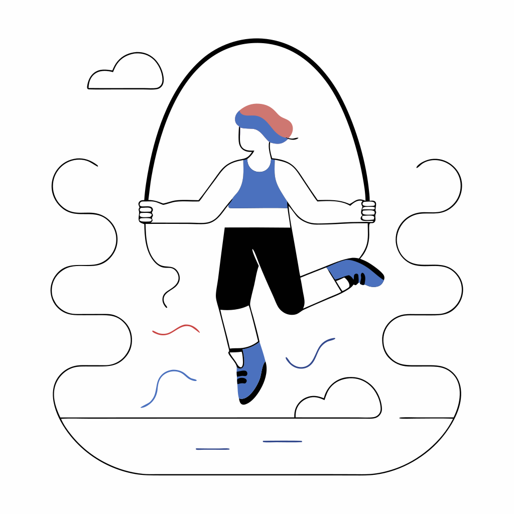 Person is jumping rope and exercising. vector – Free Fitness Image on ...