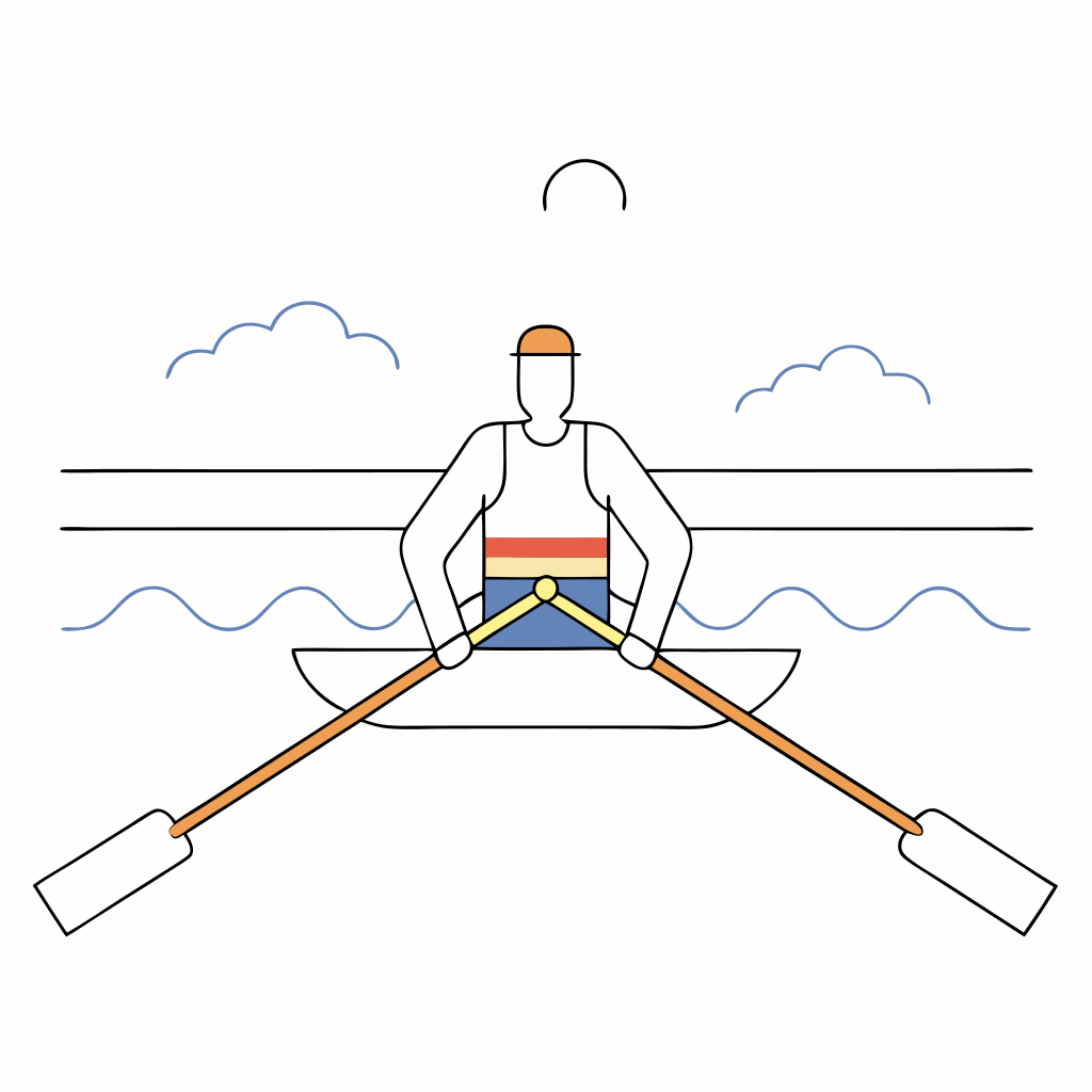 Rower in a boat, pulling oars. vector – Free Movement Image on Unsplash