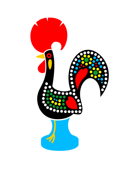 Il gallo barcelos è un famoso simbolo portoghese. vettoriale – Immagine ...