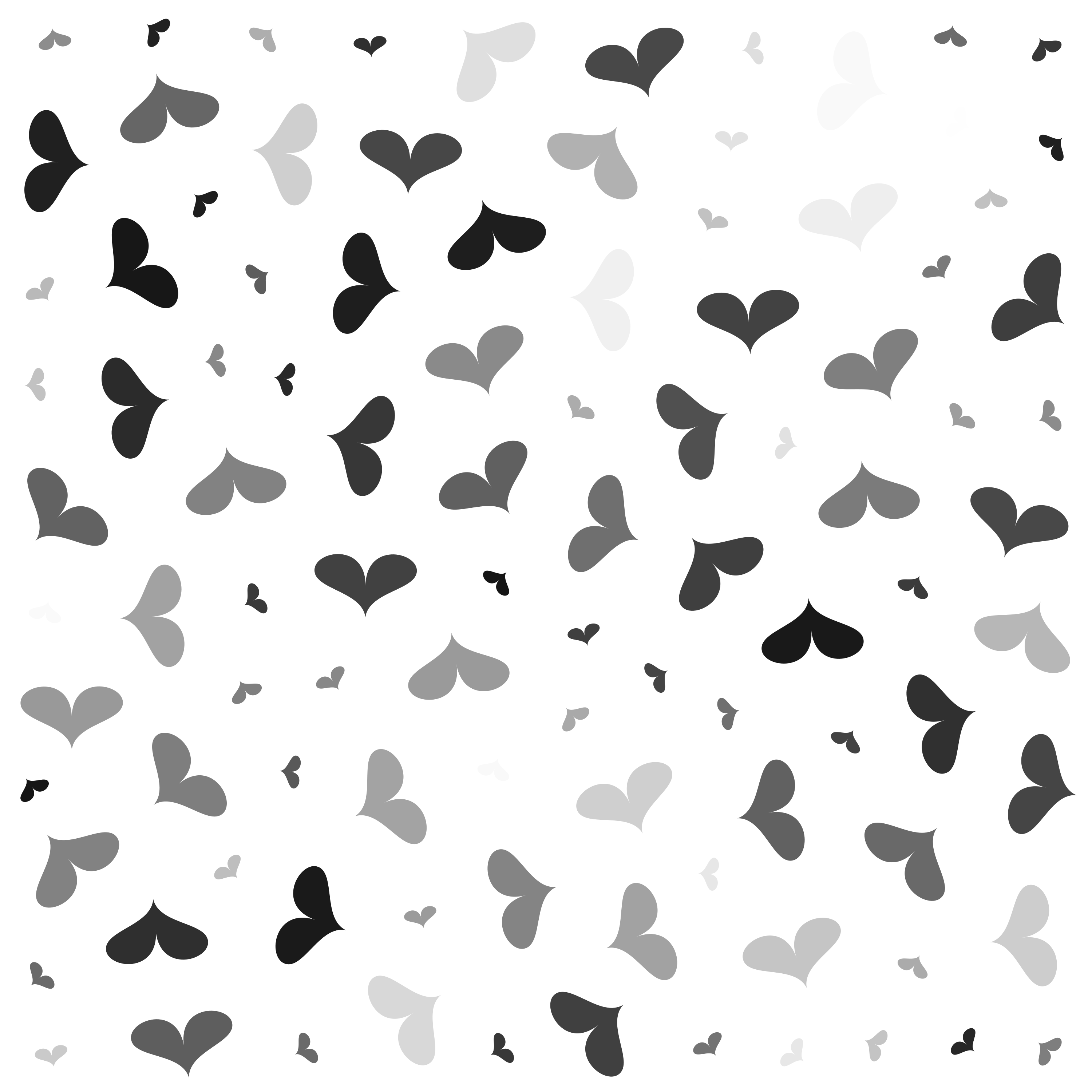 Hearts are scattered across a white background. vector – Free Heart ...